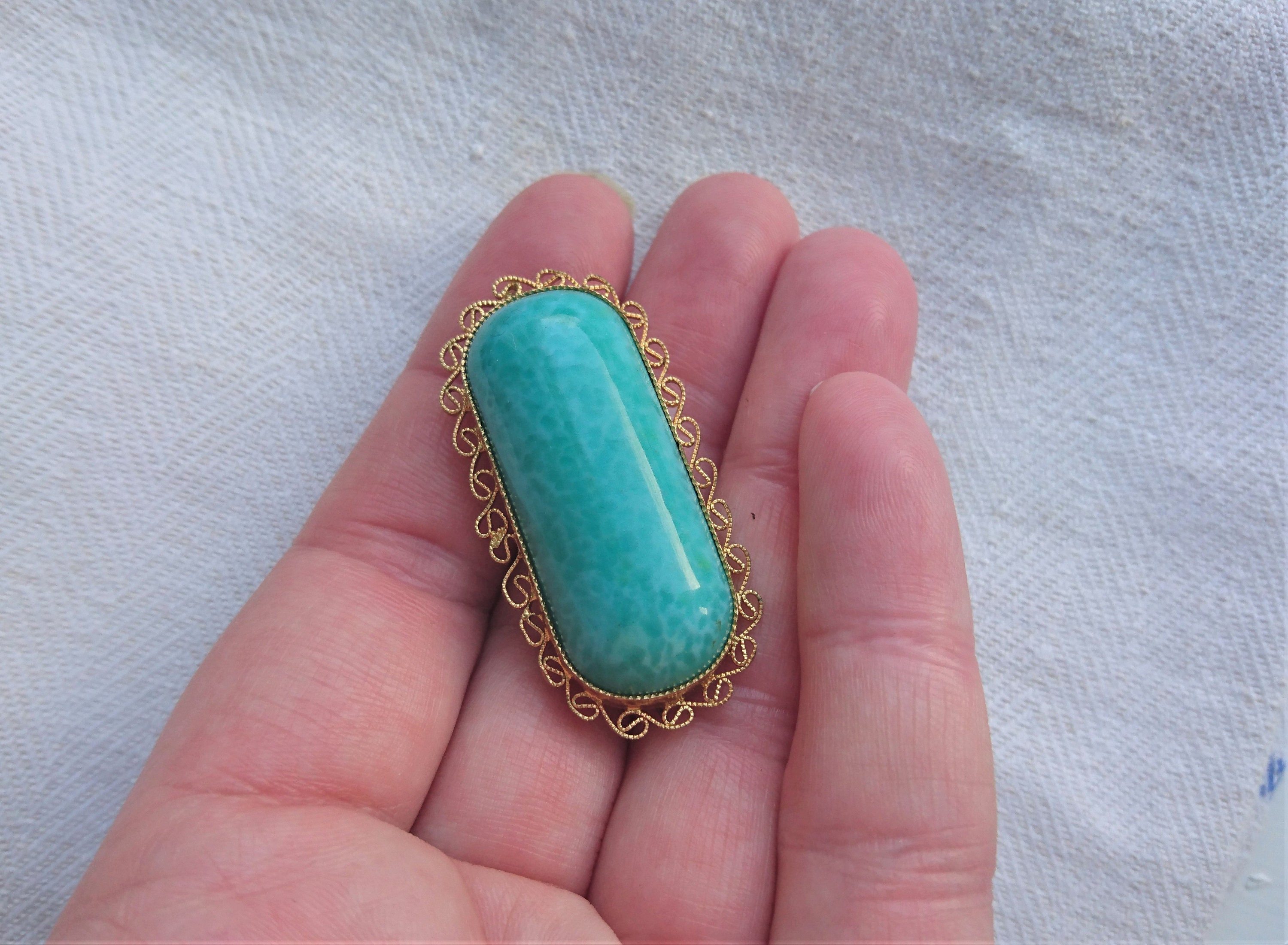 1920s Art Deco Neiger Style Brooch Gift for Her Turquoise Aqua - Etsy