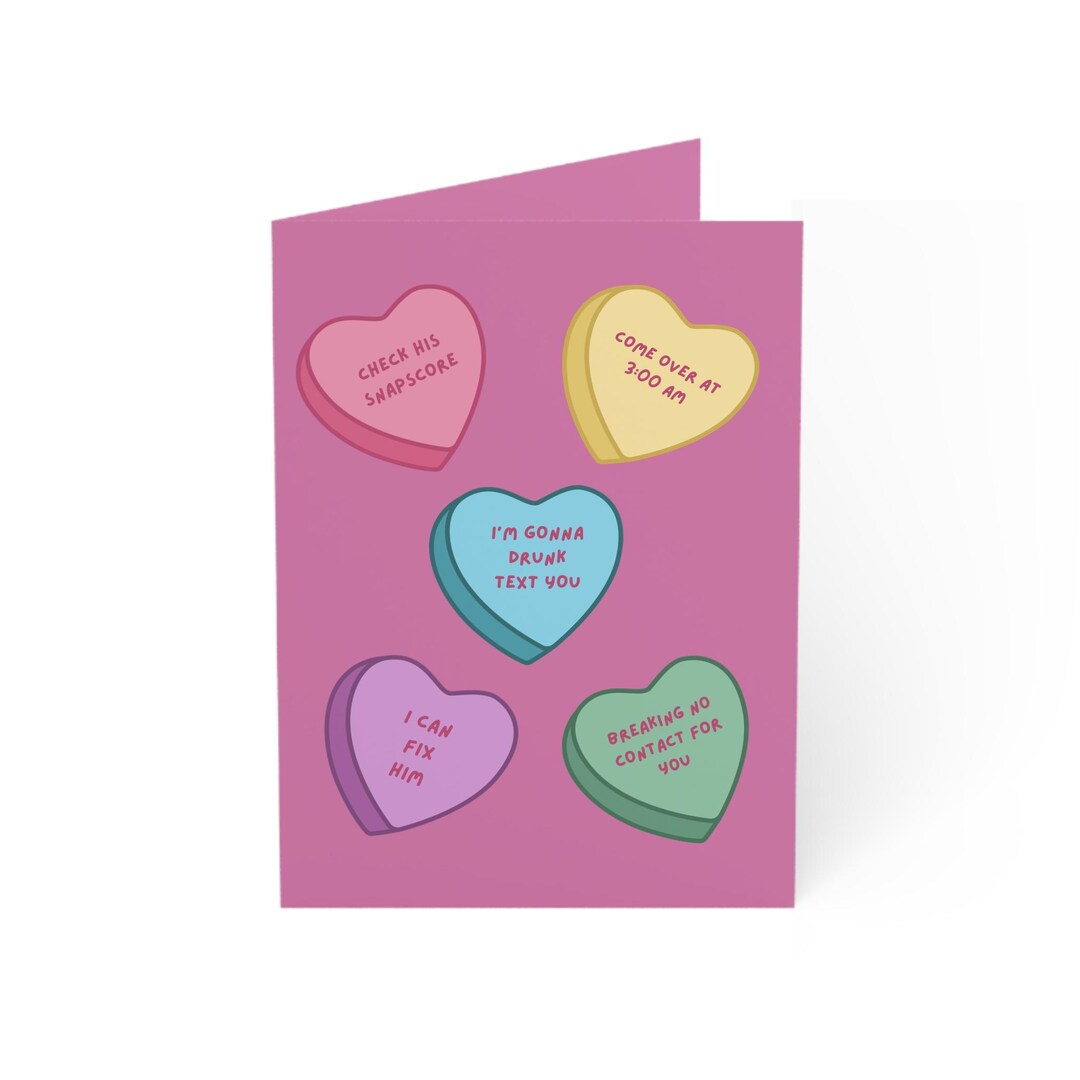 Situationship Candy Hearts Card (4 Pack) - Etsy