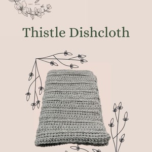Thistle Dishcloth Advanced Beginner Crochet Pattern PDF Download - Etsy