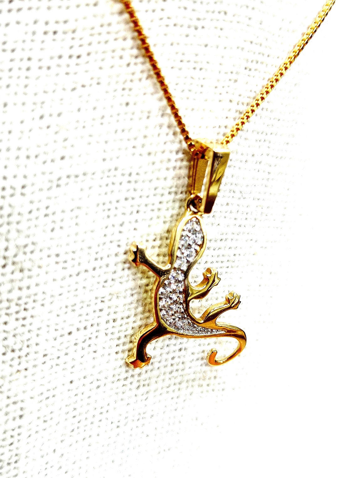 Lizard Necklace 14k/585 Gold Lizard Pendant Beautiful - Etsy UK