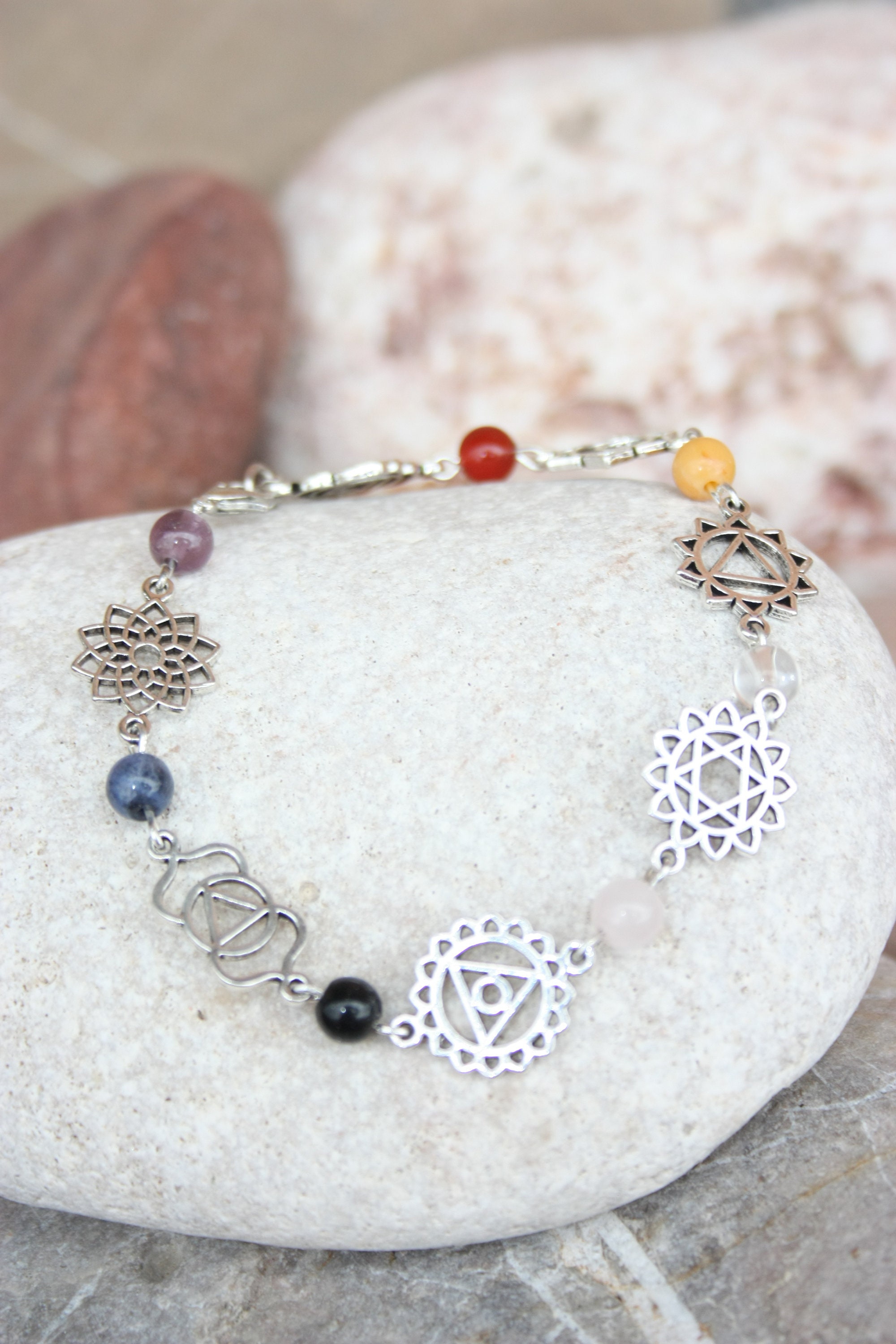 Bracelet With the 7 Colors and Chakras Protective Bracelet - Etsy