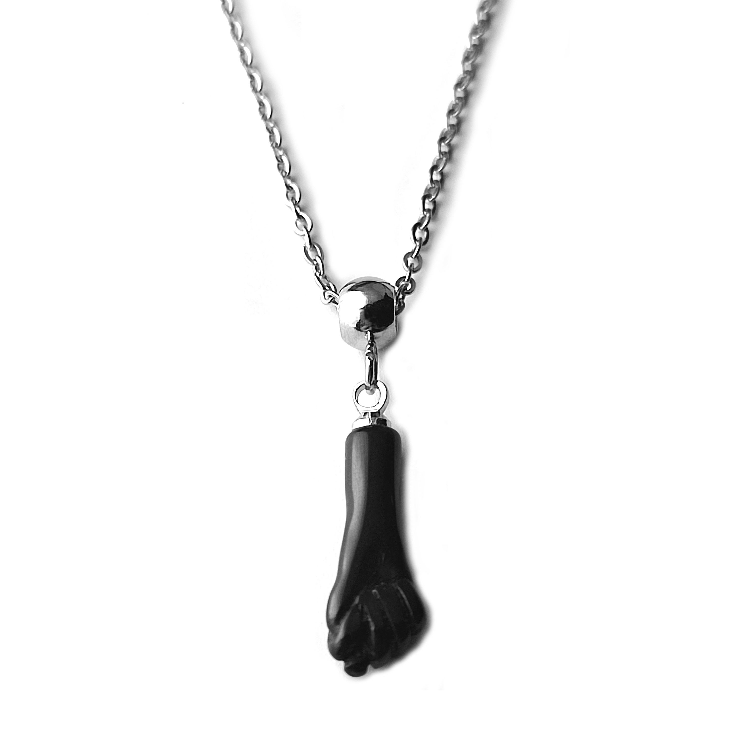 SIMBOLIKS Amuleto Higa, Mano Puño Negro, collar Higa negra, Colgante ...