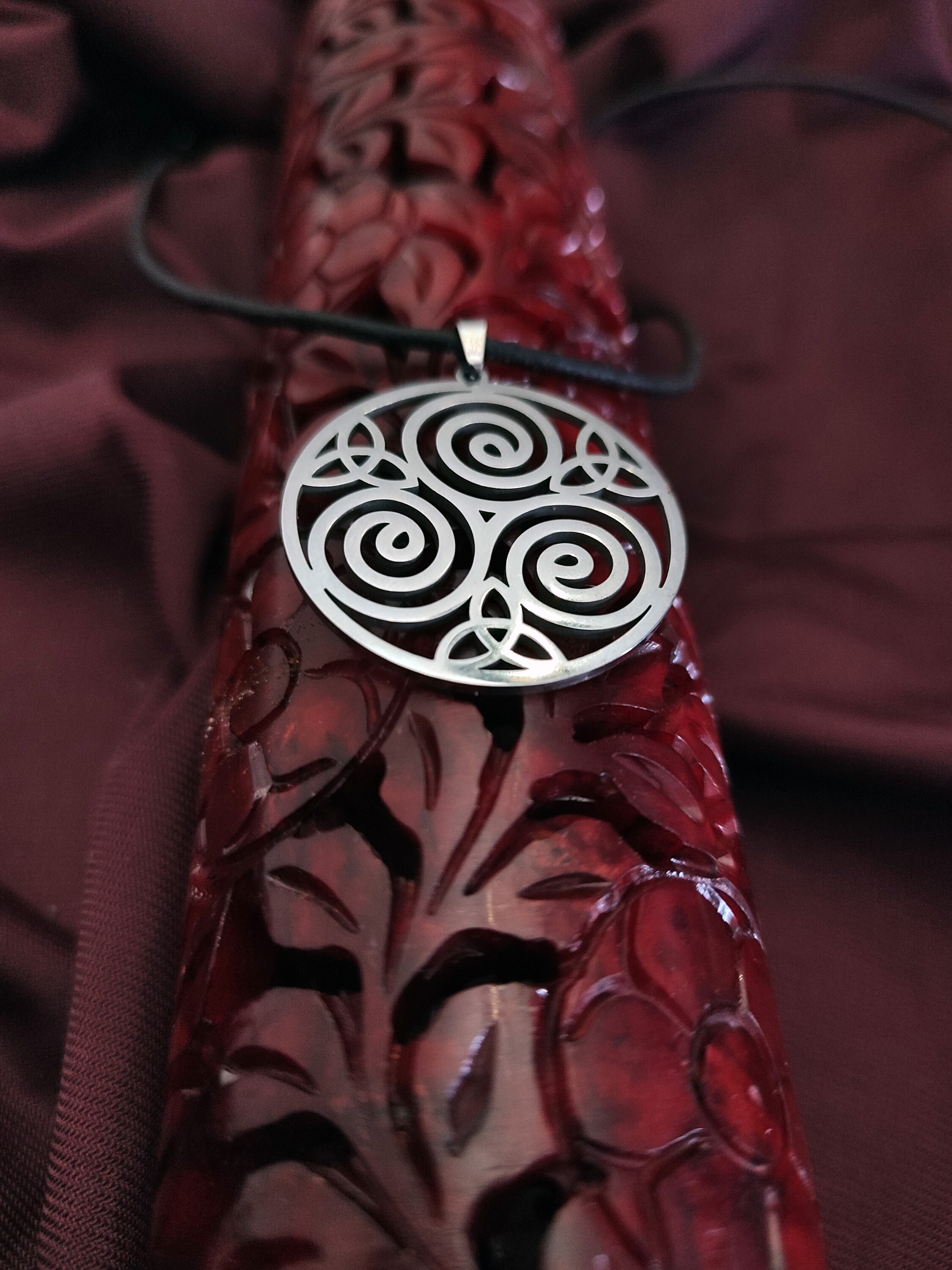 Celtic Triskel Symbol Pendant in Stainless Steel, Druid, Protection ...