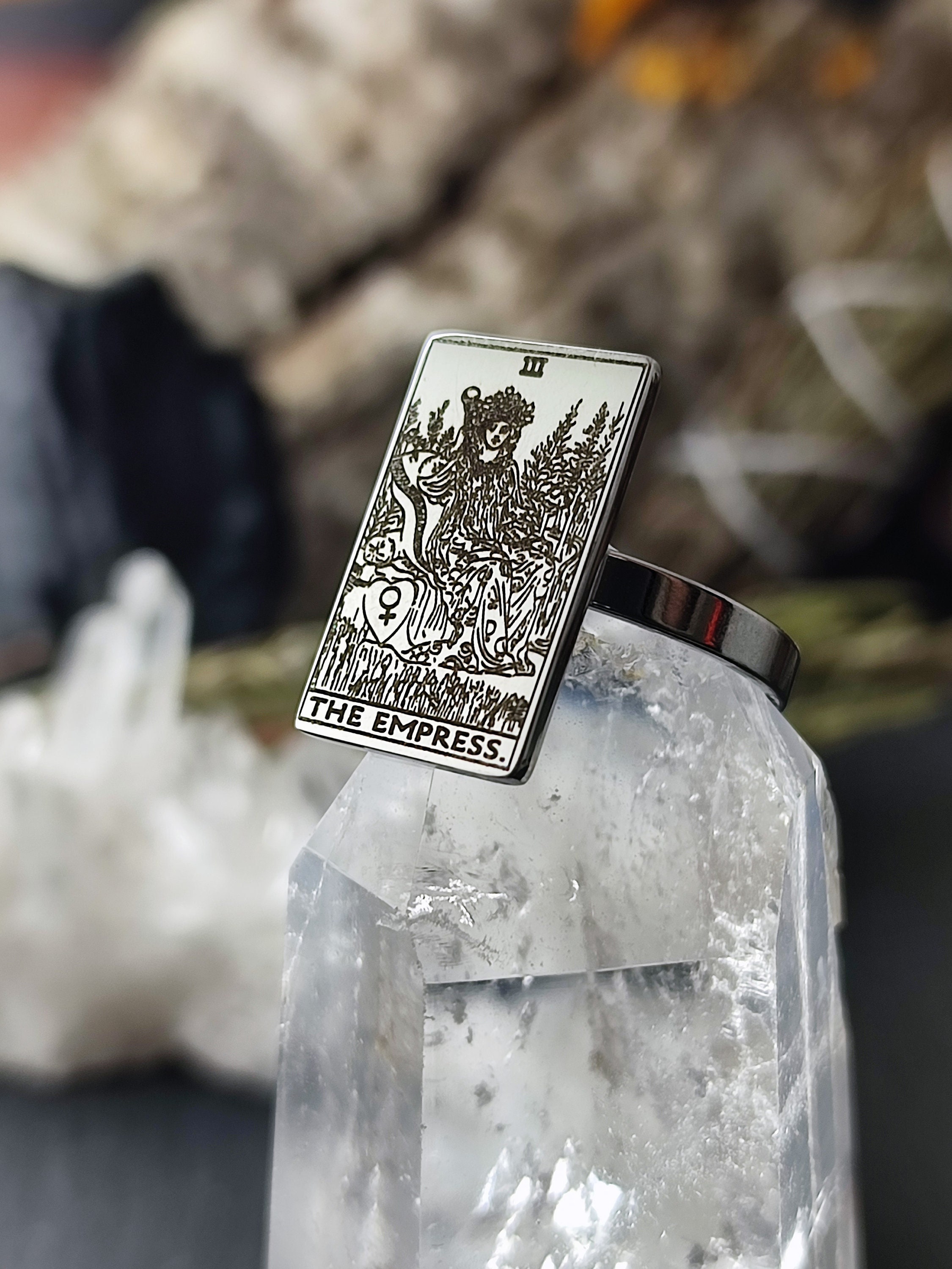 SIMBOLIKS Empress Tarot Ring, Major Arcanum, Personalised Adjustable ...