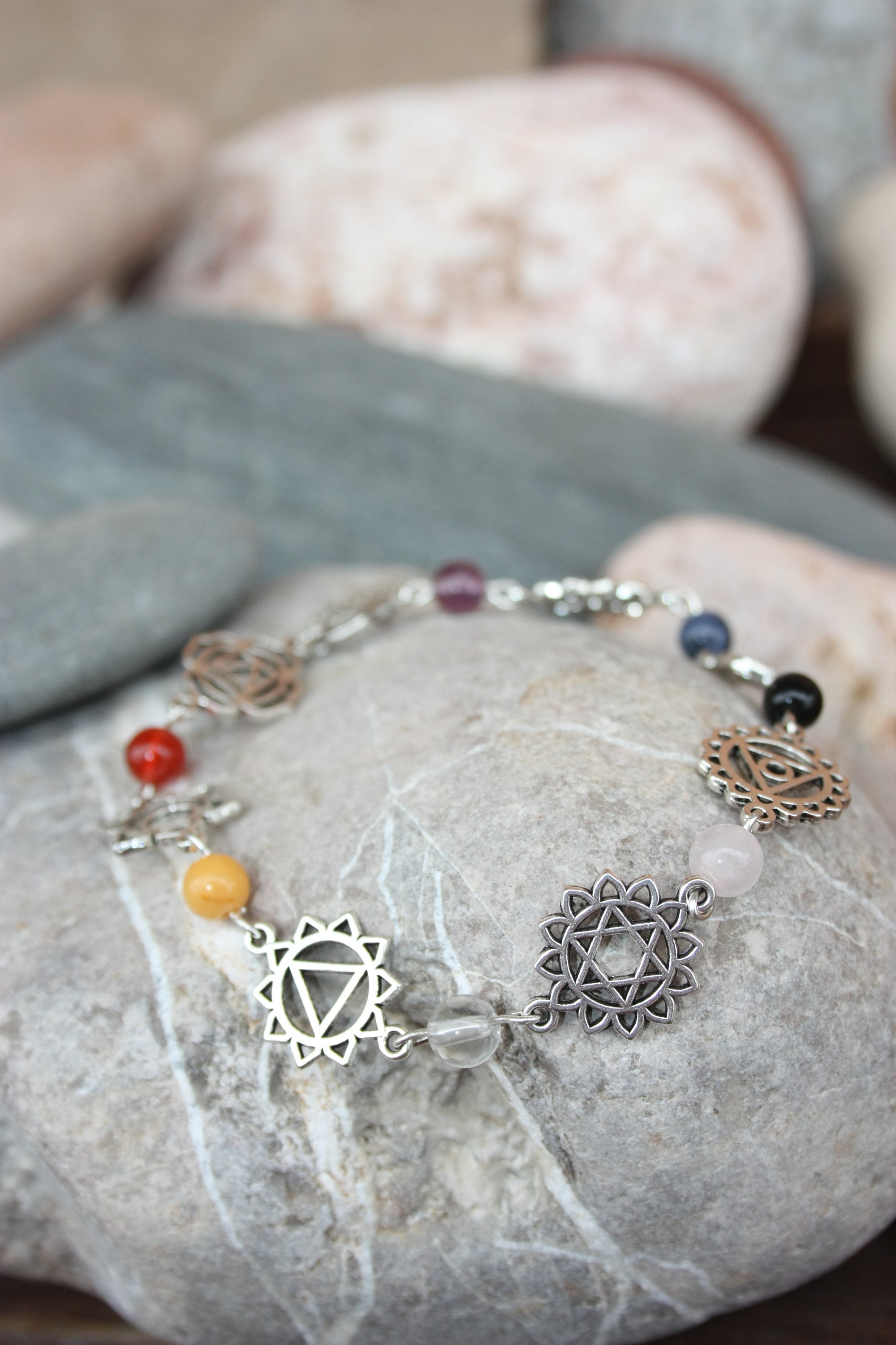 Bracelet With the 7 Colors and Chakras | Protective Bracelet | Sacred ...