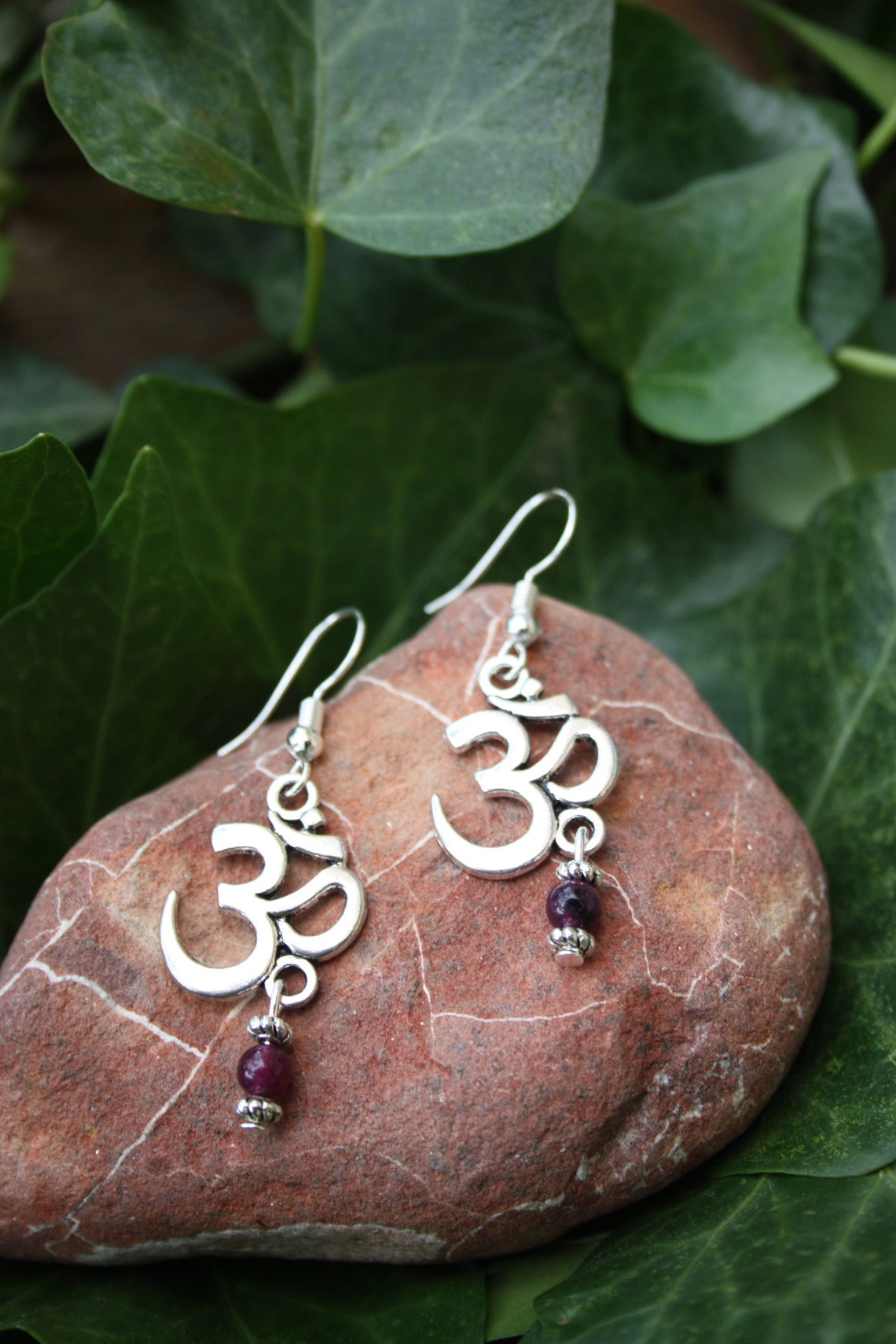 OM Symbol Earrings Spiritual Jewelry Yoga Protection - Etsy
