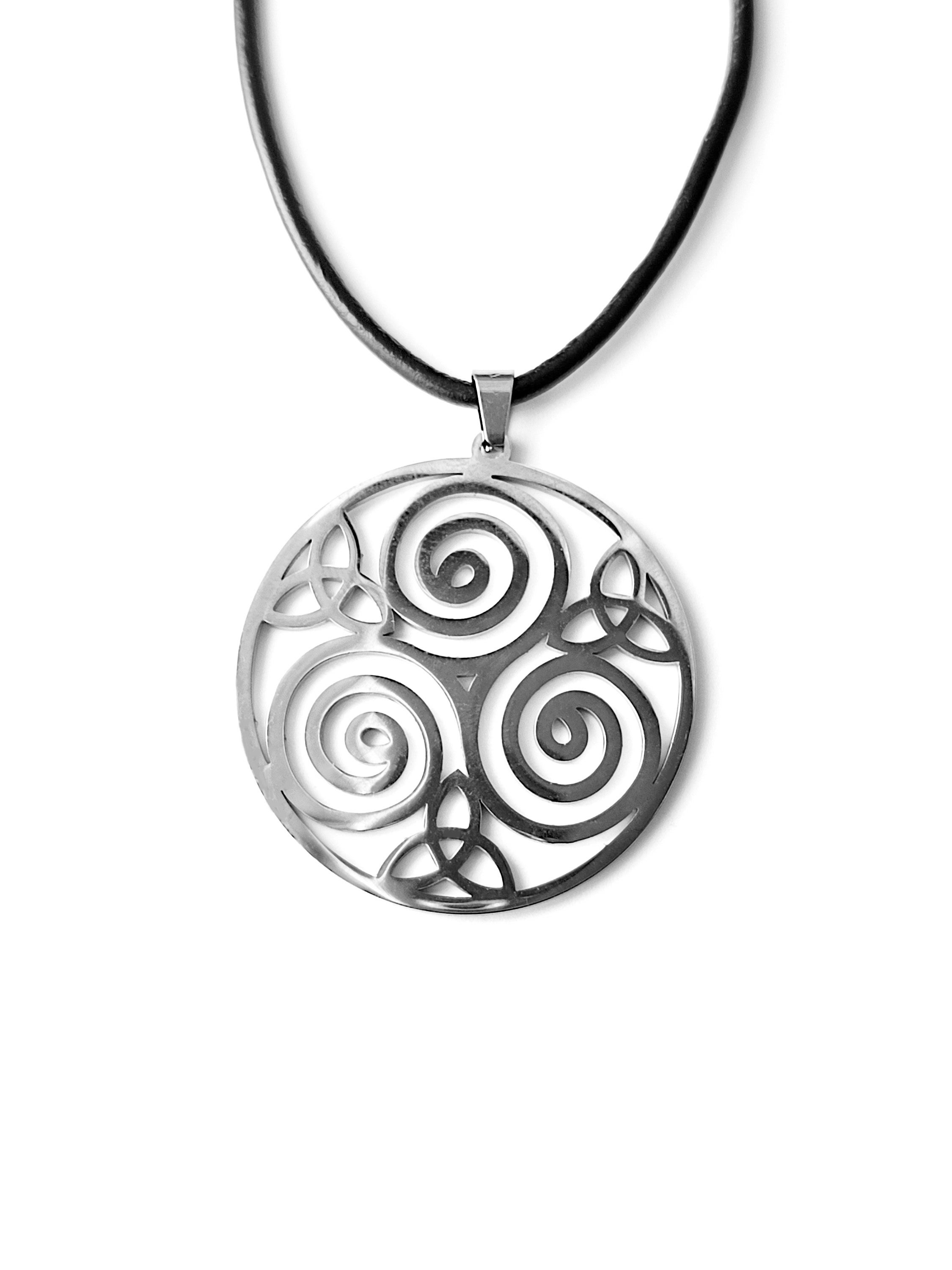 Celtic Triskel Symbol Pendant in Stainless Steel, Druid, Protection ...