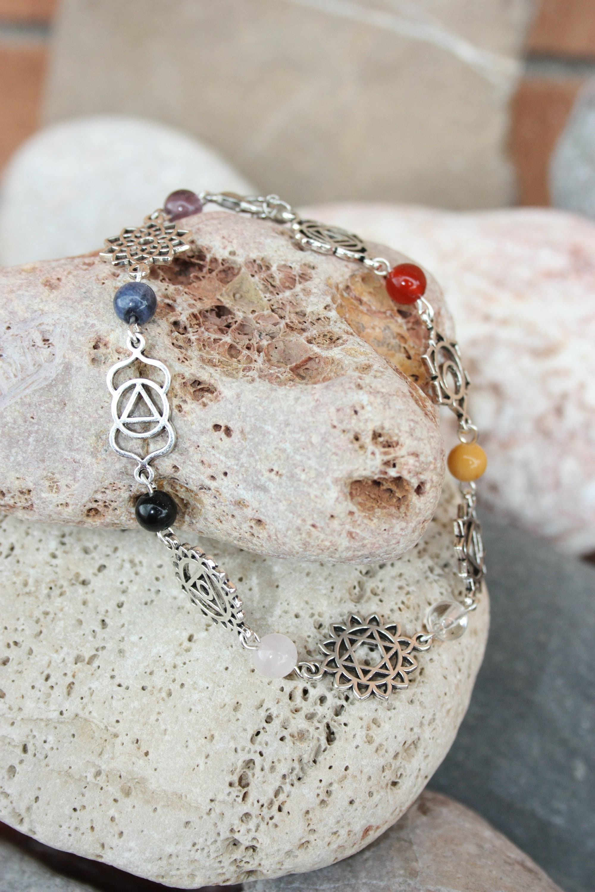 Bracelet With the 7 Colors and Chakras | Protective Bracelet | Sacred ...