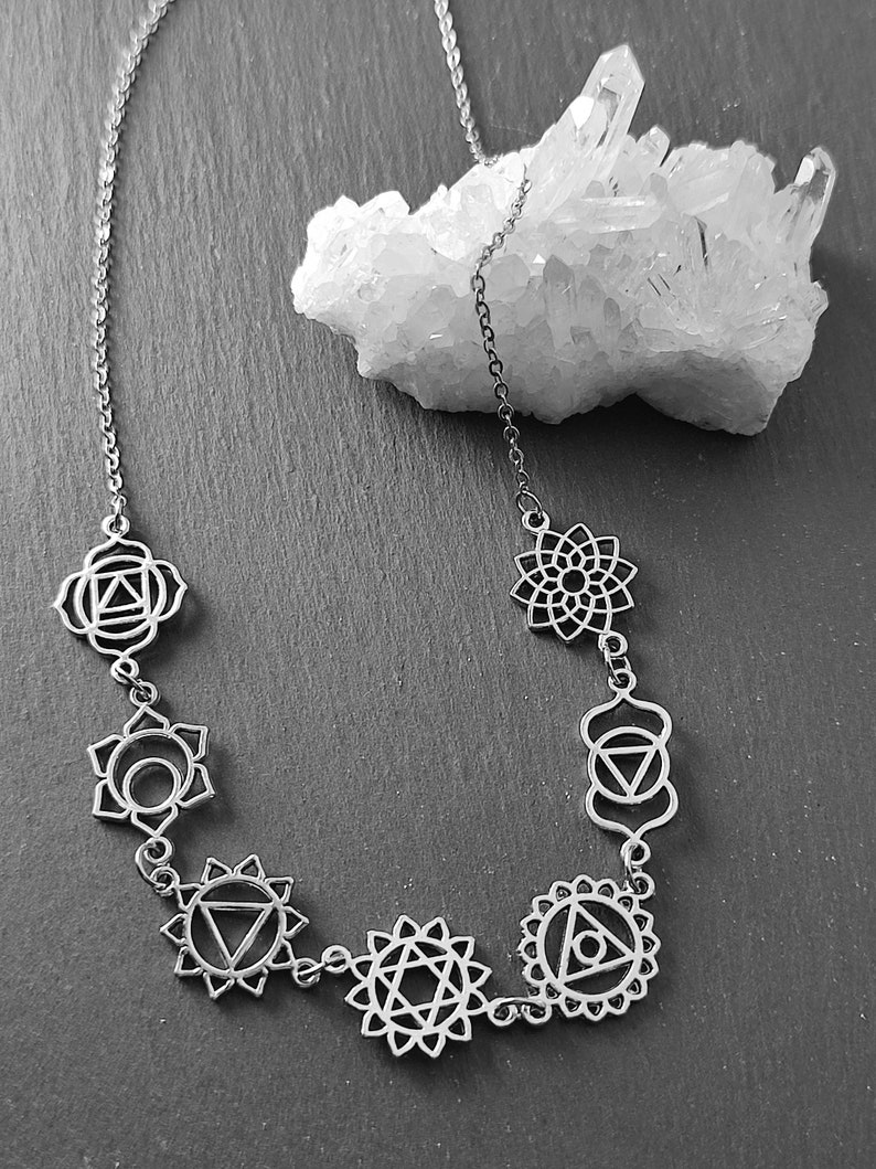 Seven Chakra Necklace, Hypoallergenic, Yoga Reiki, Boho Chic Hippie ...