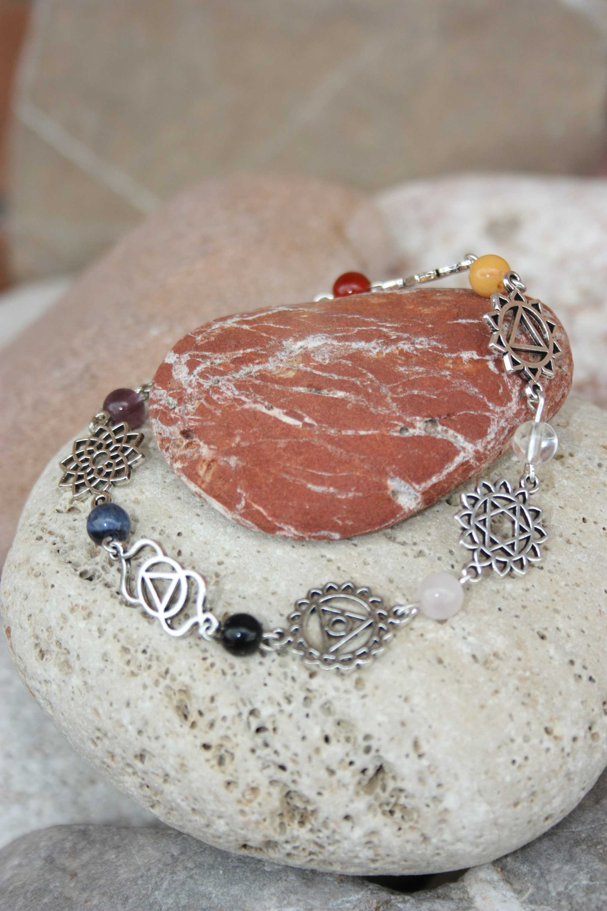Bracelet With the 7 Colors and Chakras | Protective Bracelet | Sacred ...