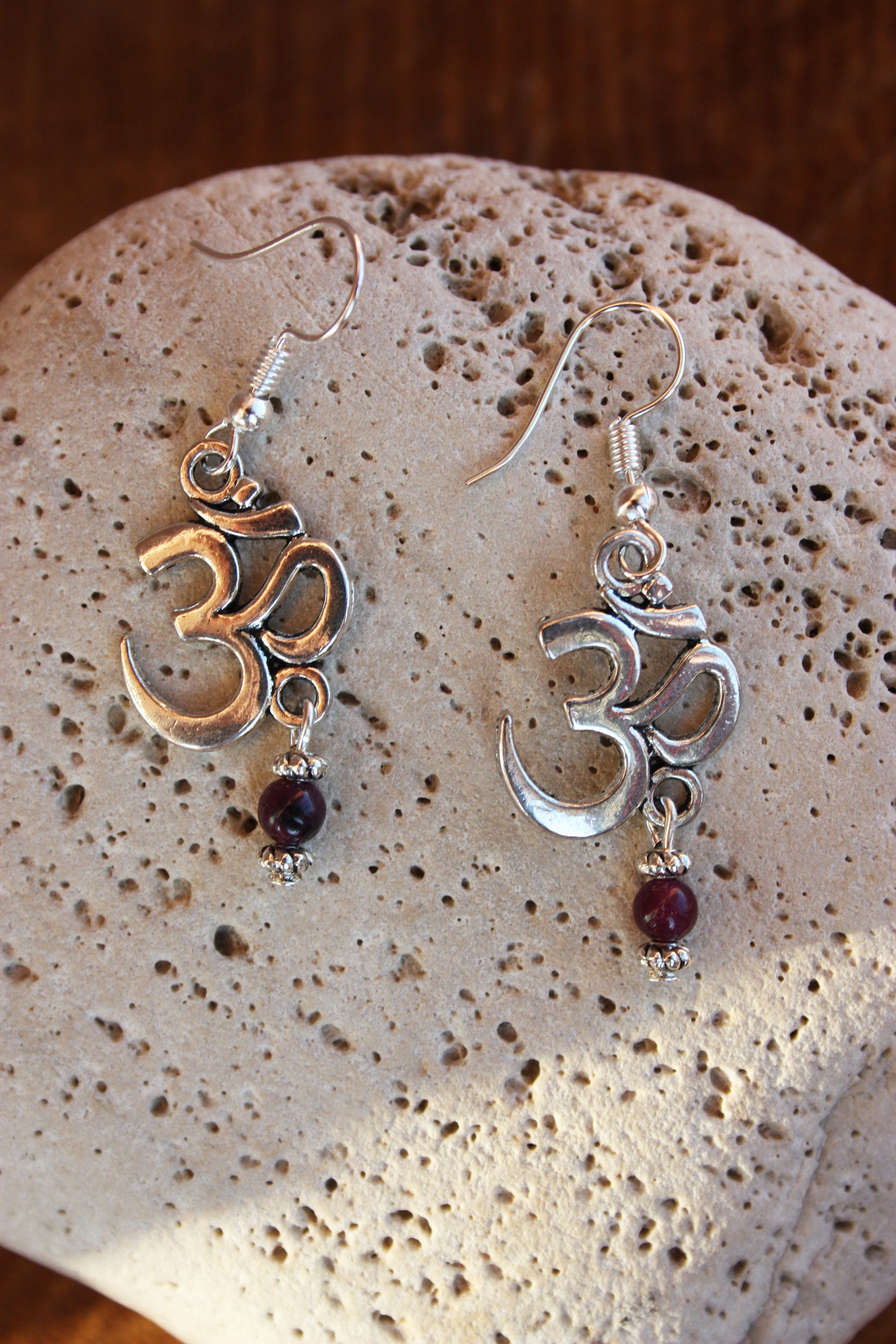 OM Symbol Earrings Spiritual Jewelry Yoga Protection - Etsy