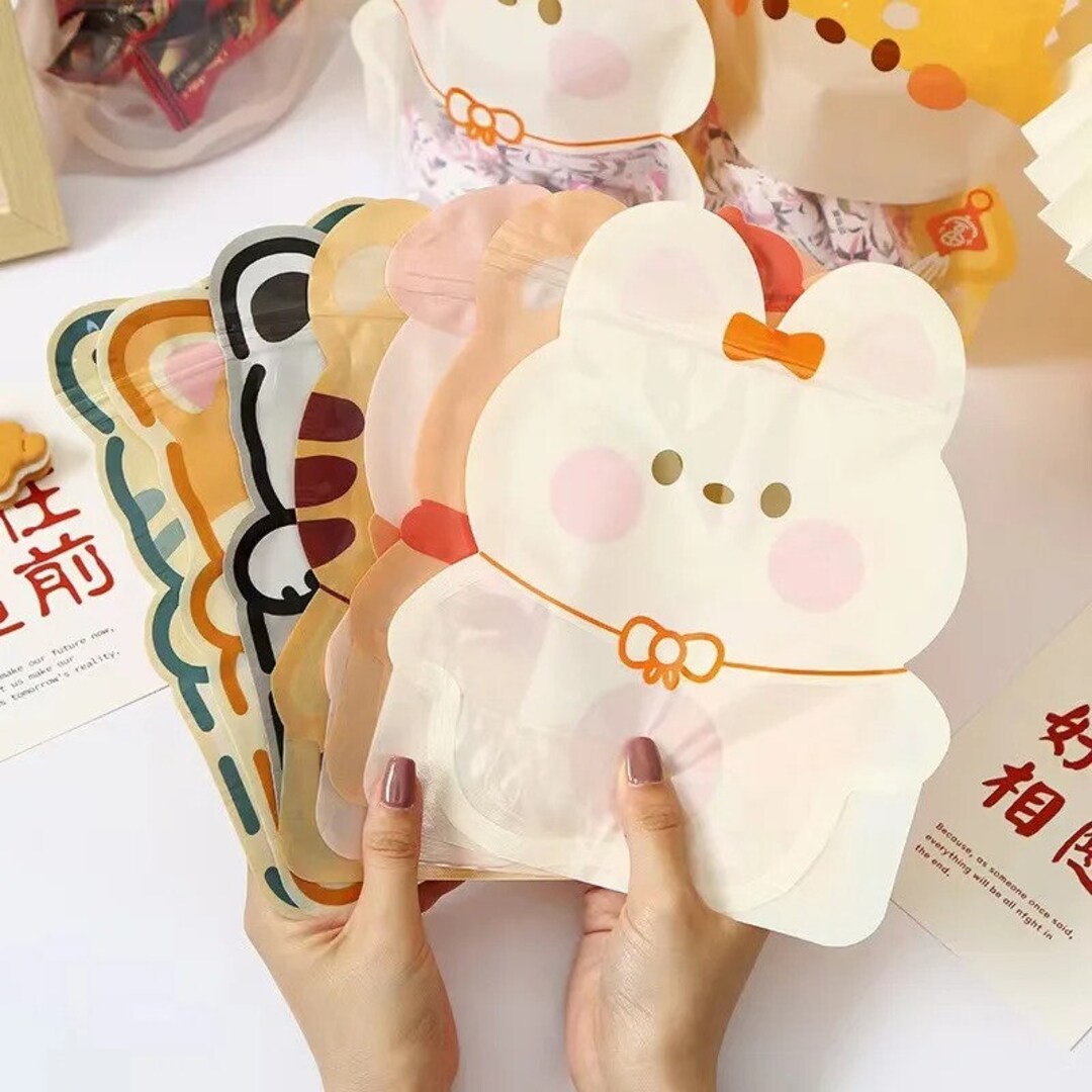10pcs Food Ziplock Bag Cartoon Candy Cookie Cartoon Sealed Bags for ...