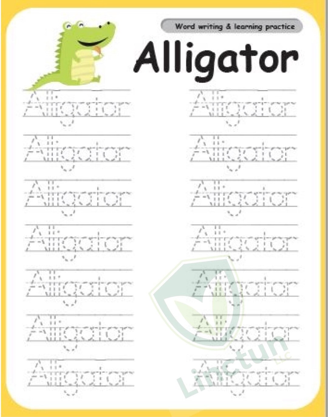 10 Pages of Fun Colorful Word Tracing Activity Pages, Word Tracing ...