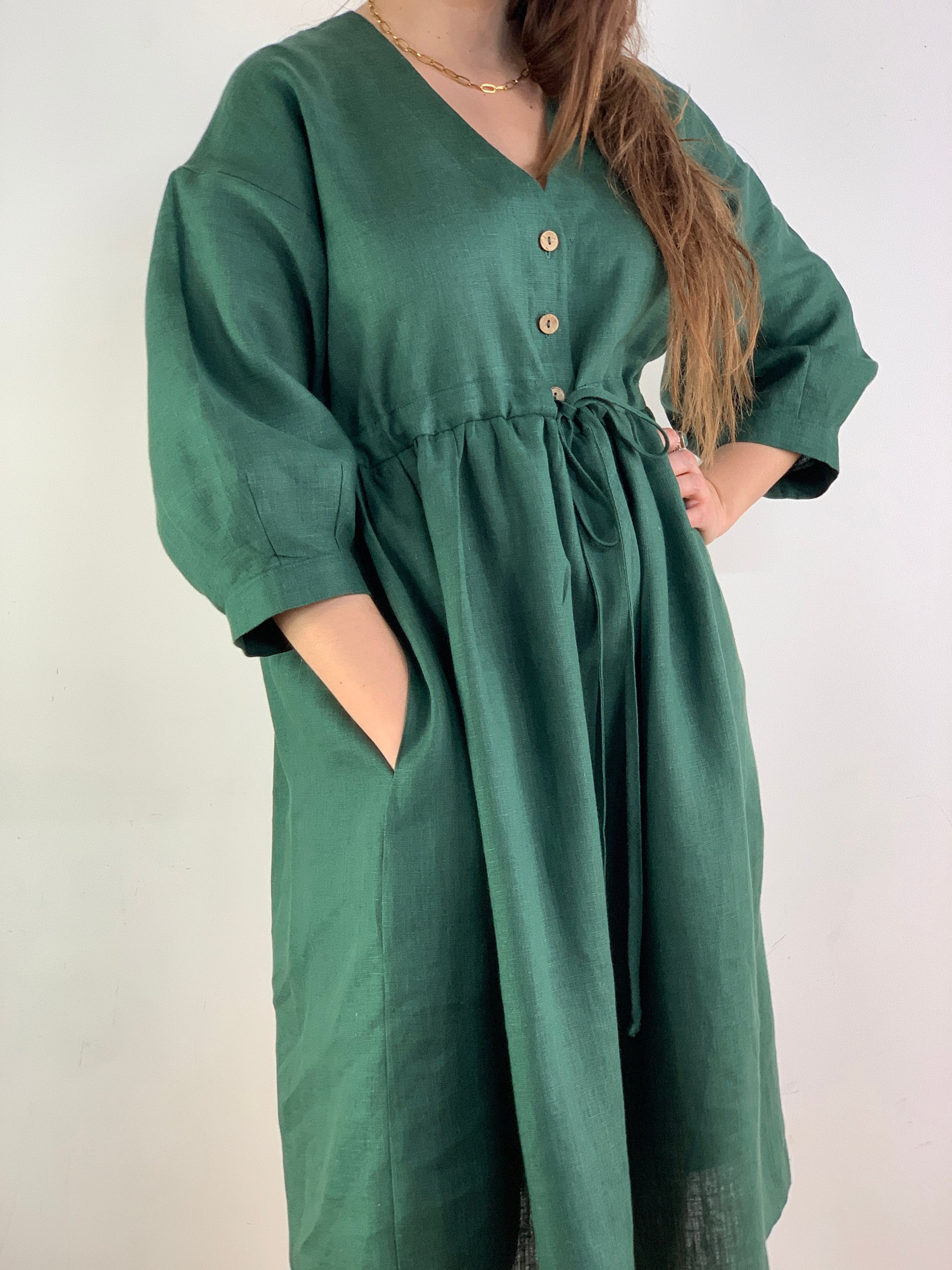 Linen dress for women Linen women dress Linen casual dress | Etsy