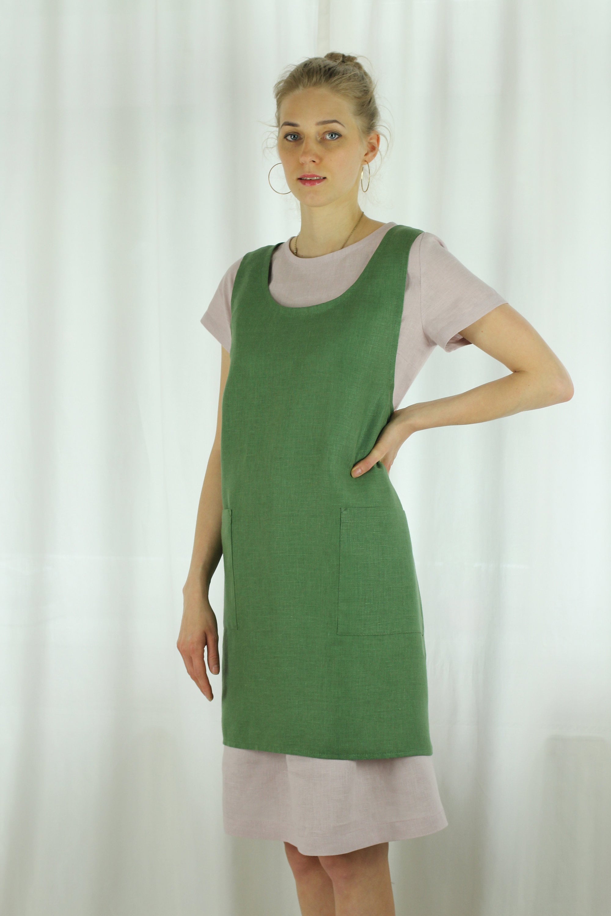 Japanese Apron/ Linen Apron/ Japanese Cross Back Apron/ Cross - Etsy