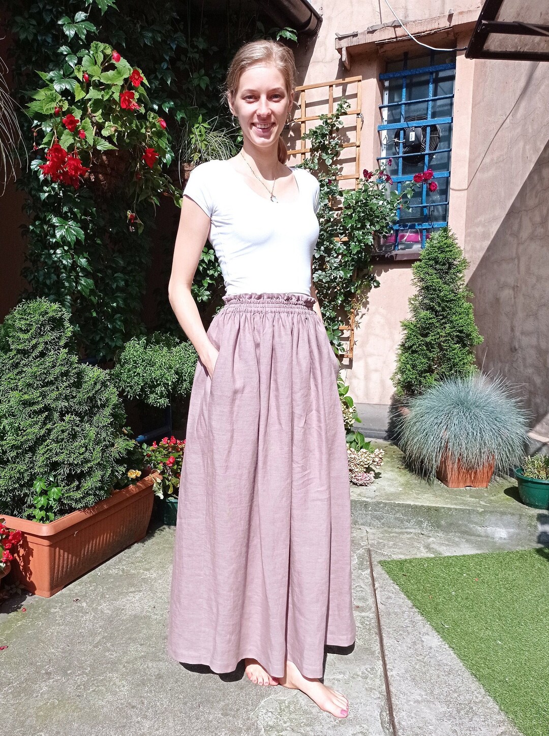 Linen Long Skirt/ Summer Skirt/ Casual Skirt - Etsy