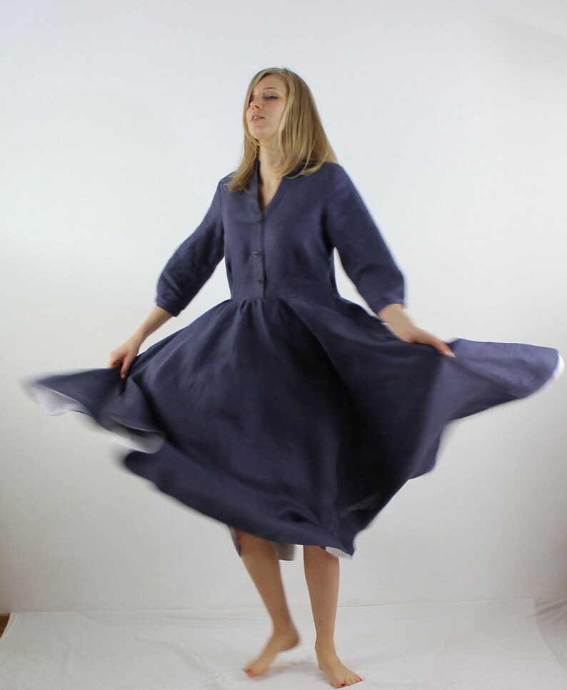 Linen Women Dress/ Linen Maxi Dress/ Linen Summer Dress/wedding Guest ...