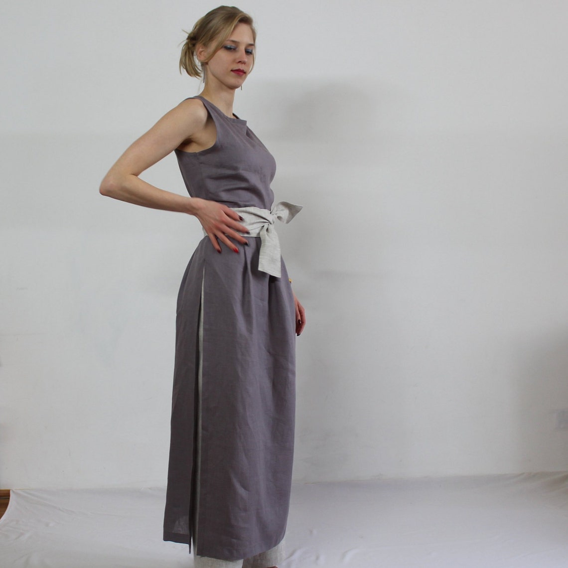 Linen Dresses for Women/ Linen Maxi Dress, Linen Casual Dress, Linen ...