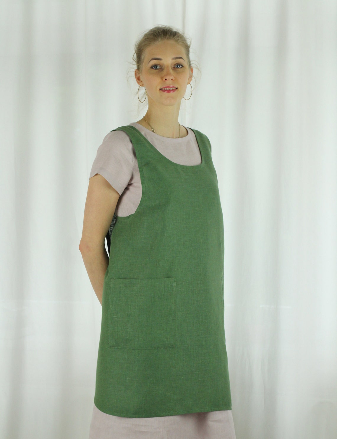 Japanese Apron/ Linen Apron/ Japanese Cross Back Apron/ Cross - Etsy