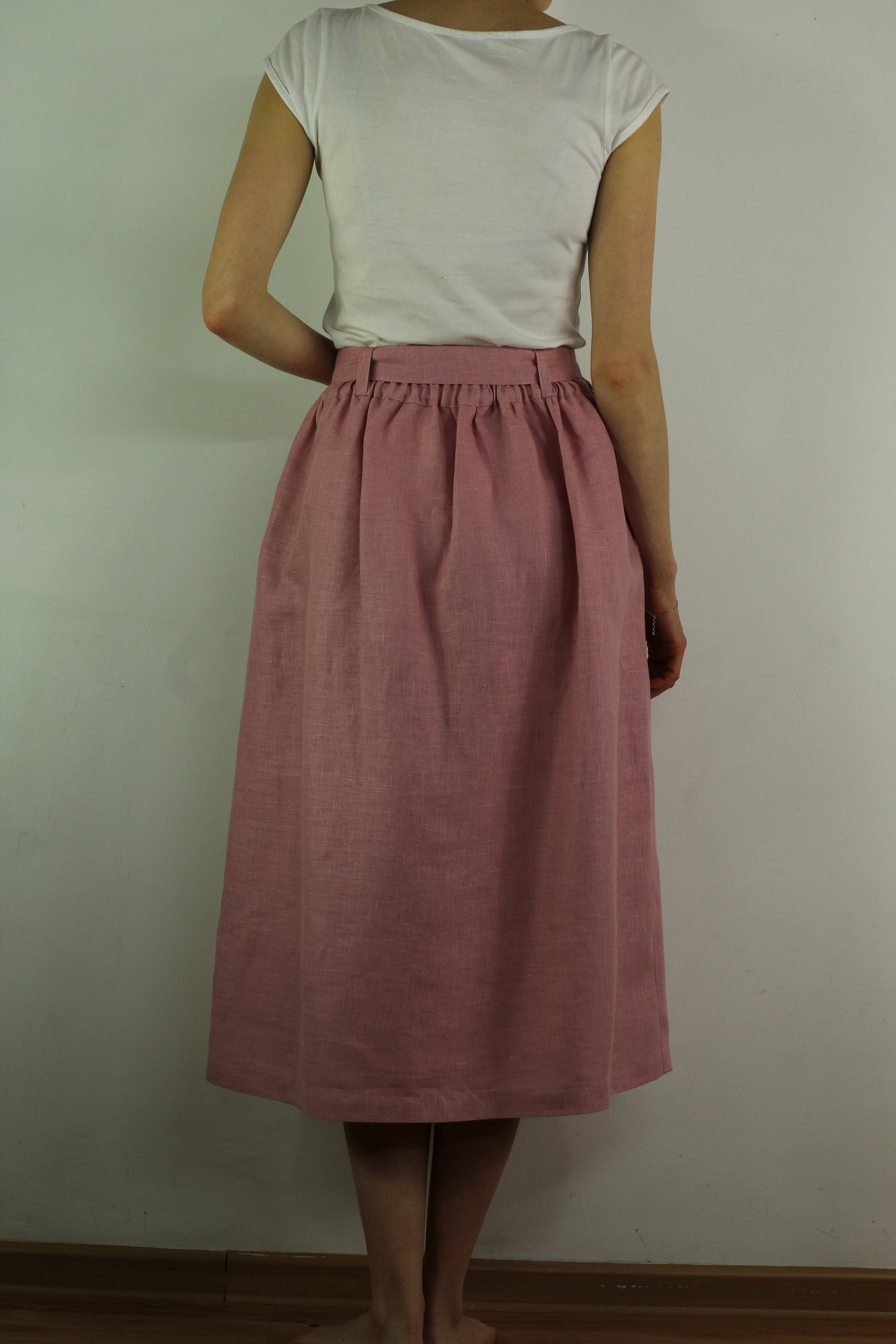 Linen long skirt/ summer skirt/ casual skirt | Etsy