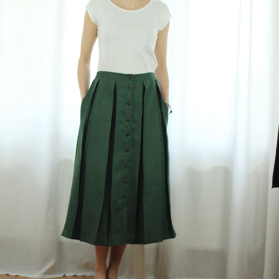 Linen Skirt/ Linen Maxi Skirt/ Summer Skirt/ Casual Skirt/ Linen Skirt ...