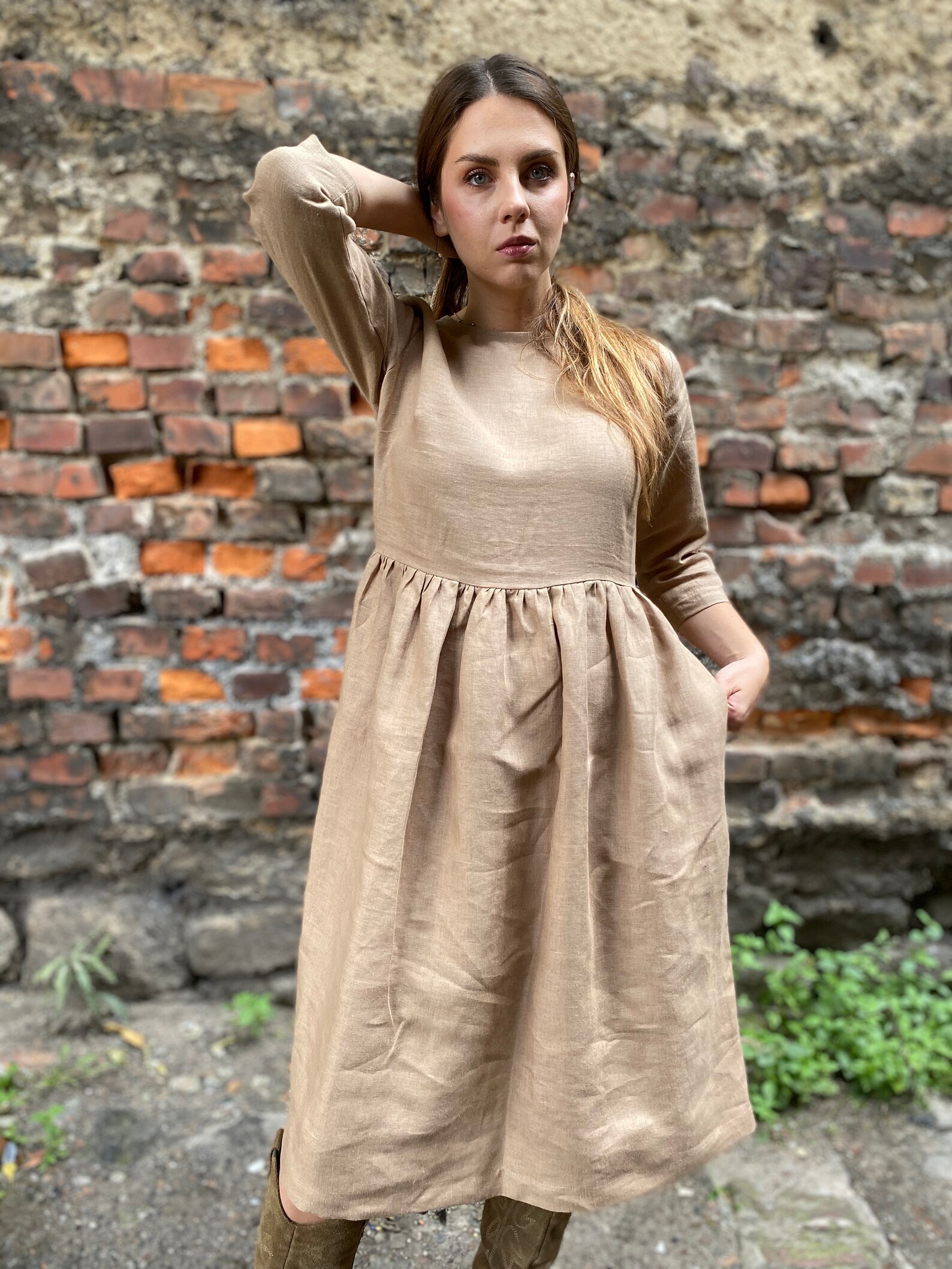 Linen Dress for Women/ Linen Dress/ Linen Women Dress Linen | Etsy