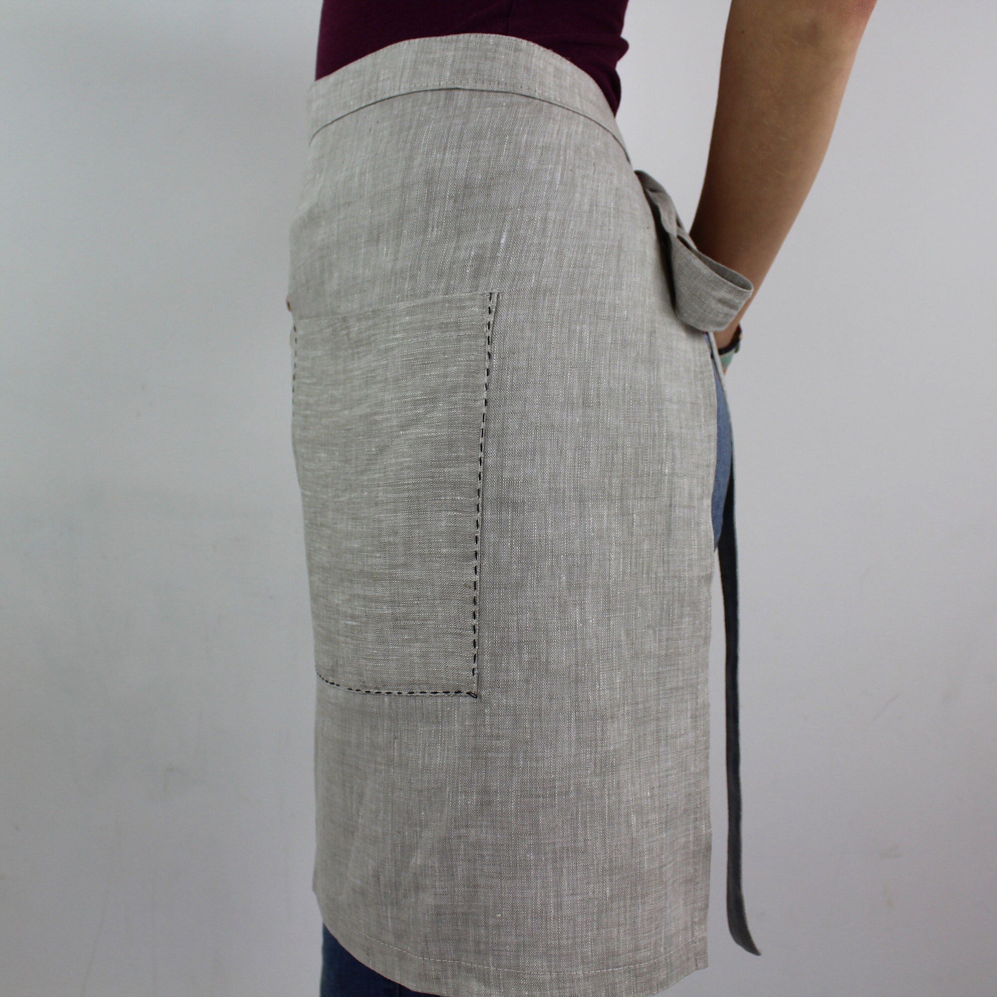 Half Apron/ Linen Apron/ Kitchen Apron/ - Etsy