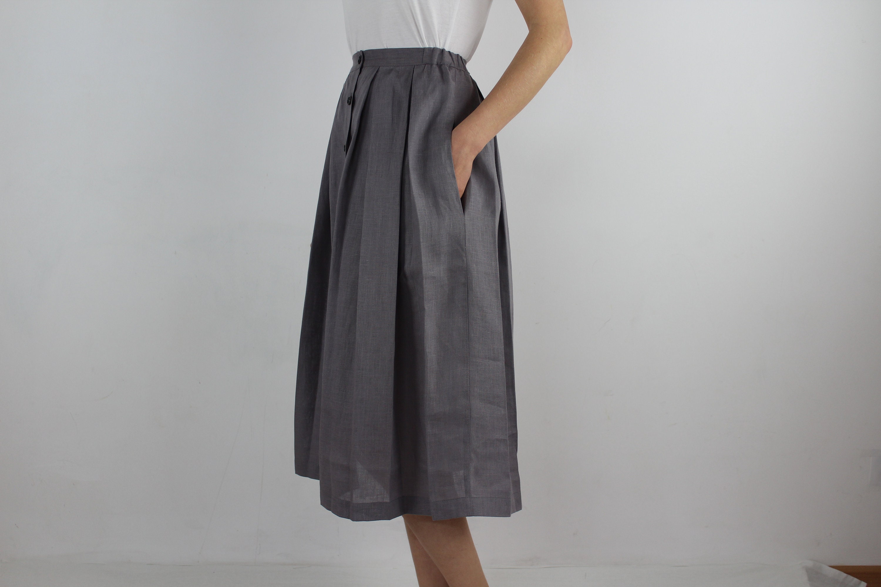 Linen Skirt/ Linen Maxi Skirt/ Summer Skirt/ Casual Skirt/ | Etsy