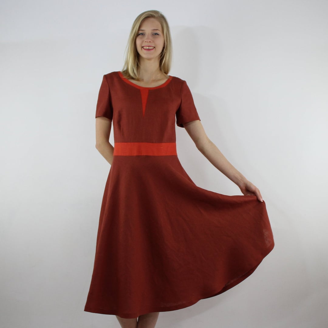 Linen Women Dress , Linen Casual Dress, Linen Summer Dress, - Etsy