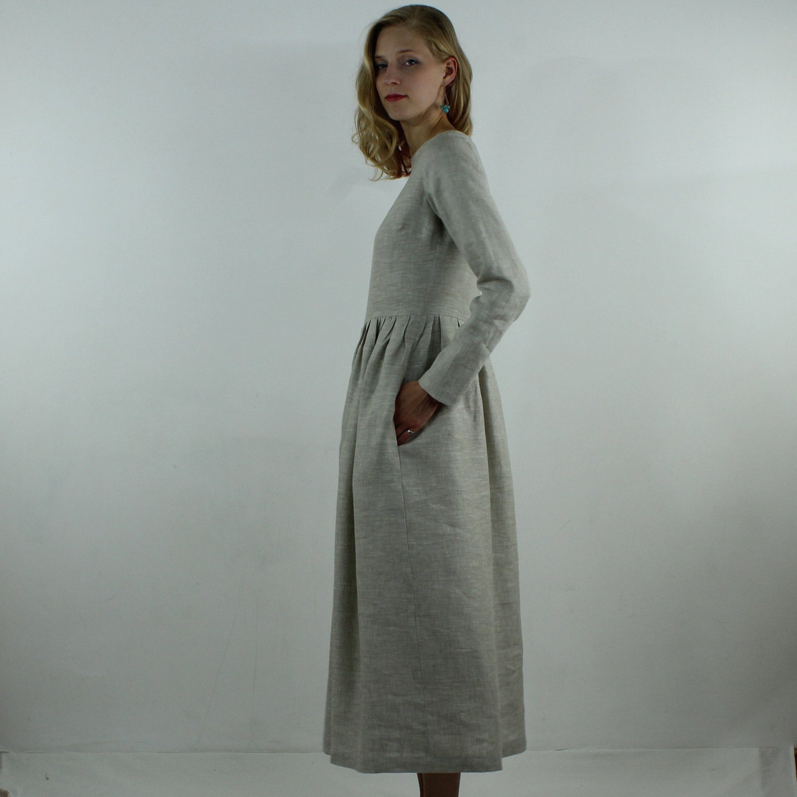 Long Linen Dress for Women Linen Women Dress Linen Casual - Etsy