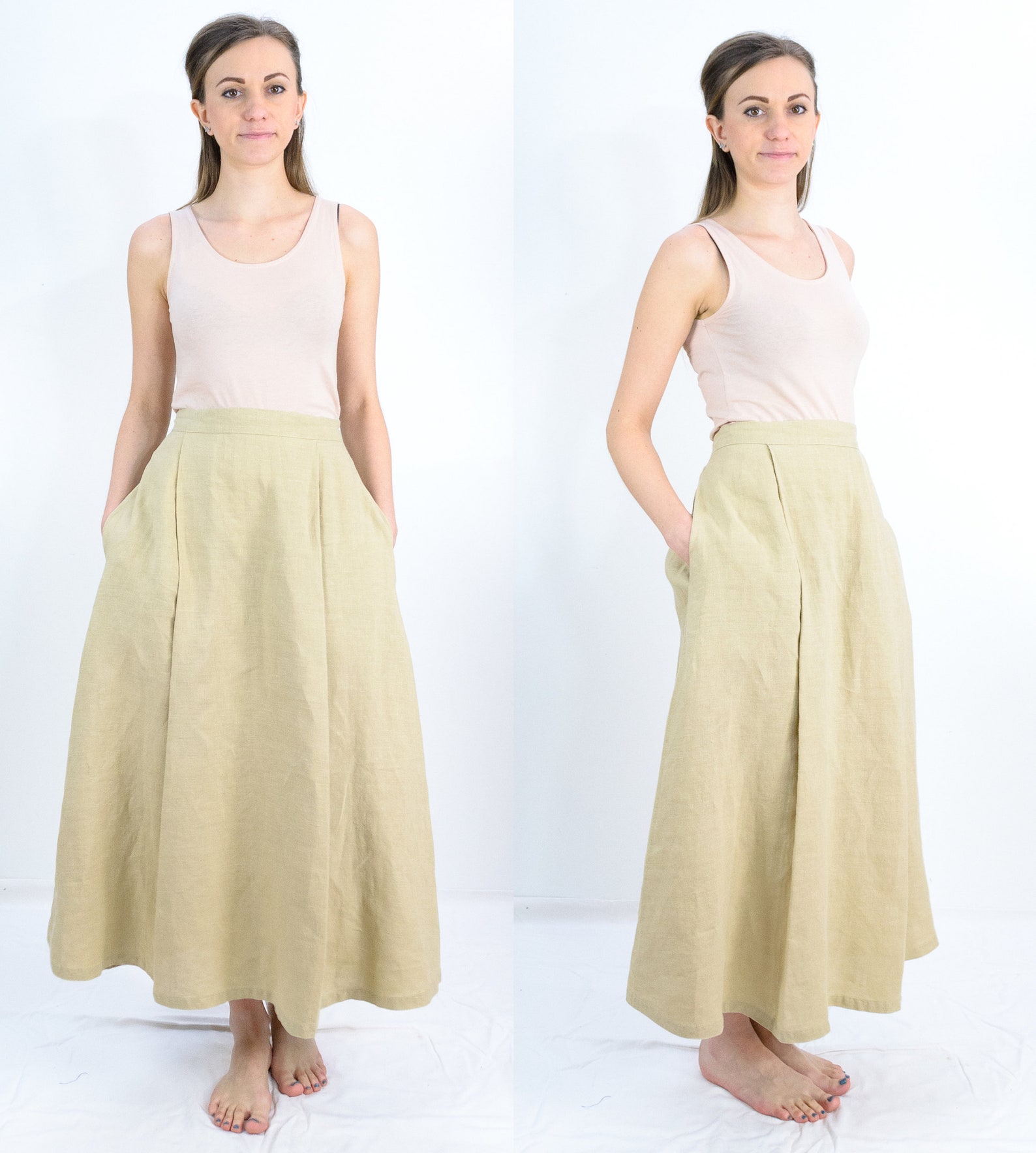 Linen Long Skirt/ Summer Skirt/ Casual Skirt - Etsy