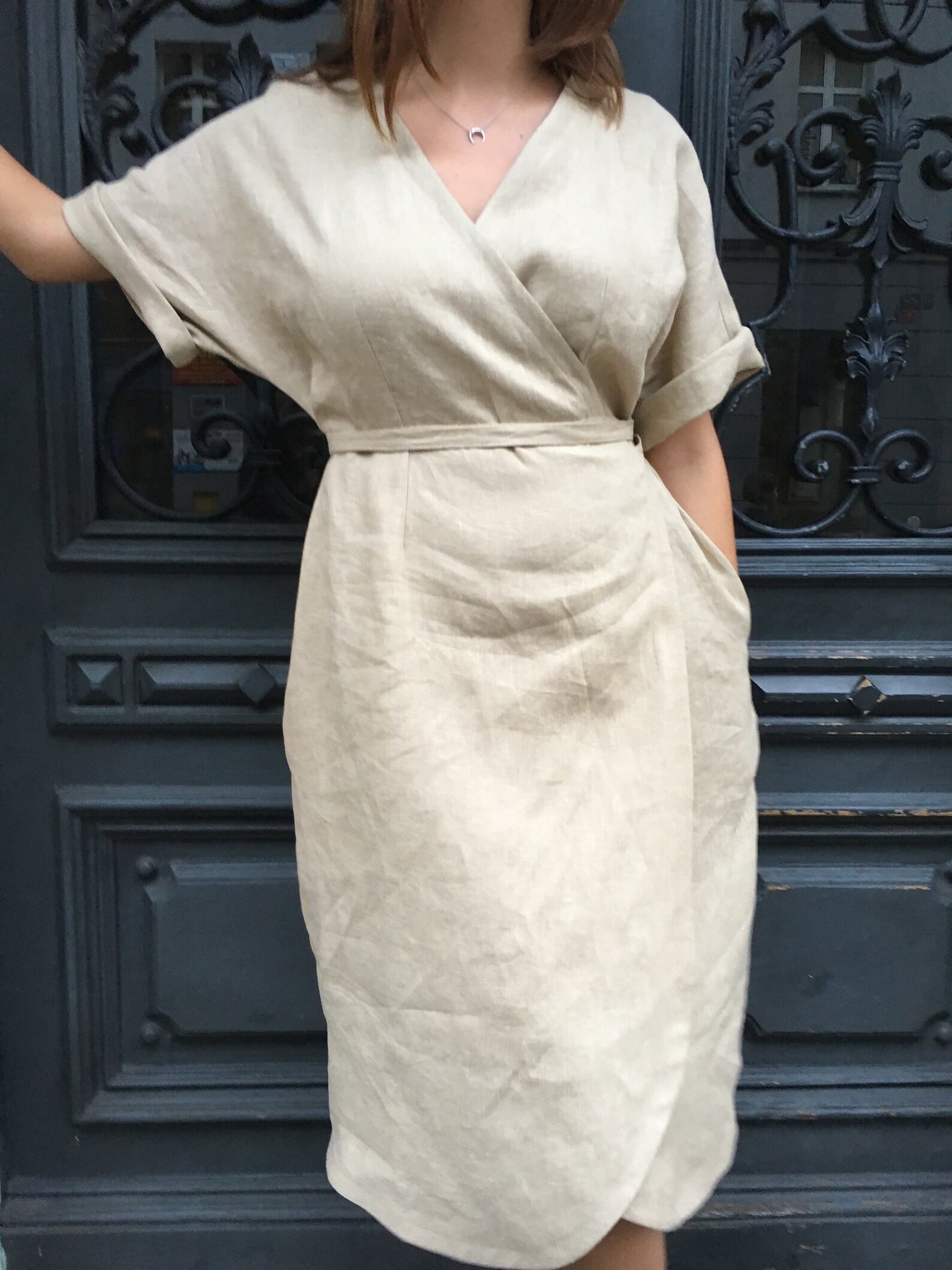 Linen Dress for Women/ Linen Wrap Women Dress/ Linen Summer - Etsy