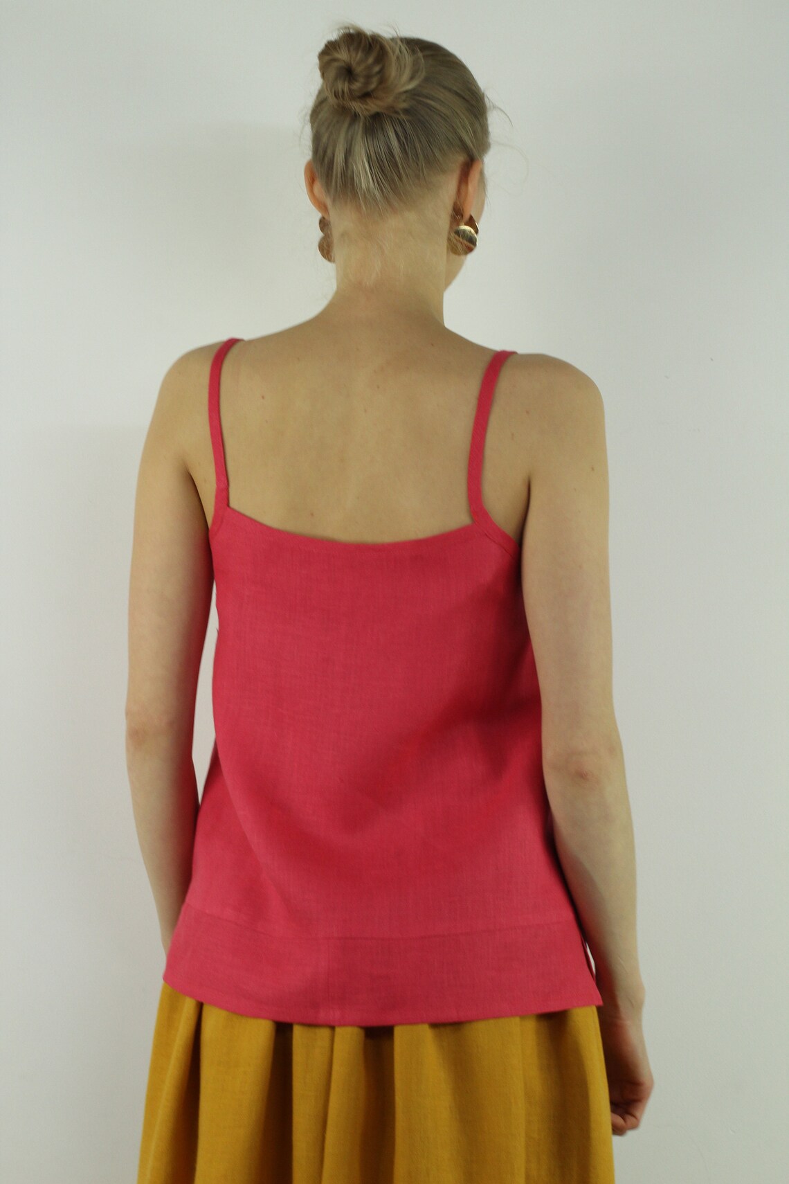 Linen Blouse/ Linen Top/ Natural Color Summer Top/ Linen Women - Etsy