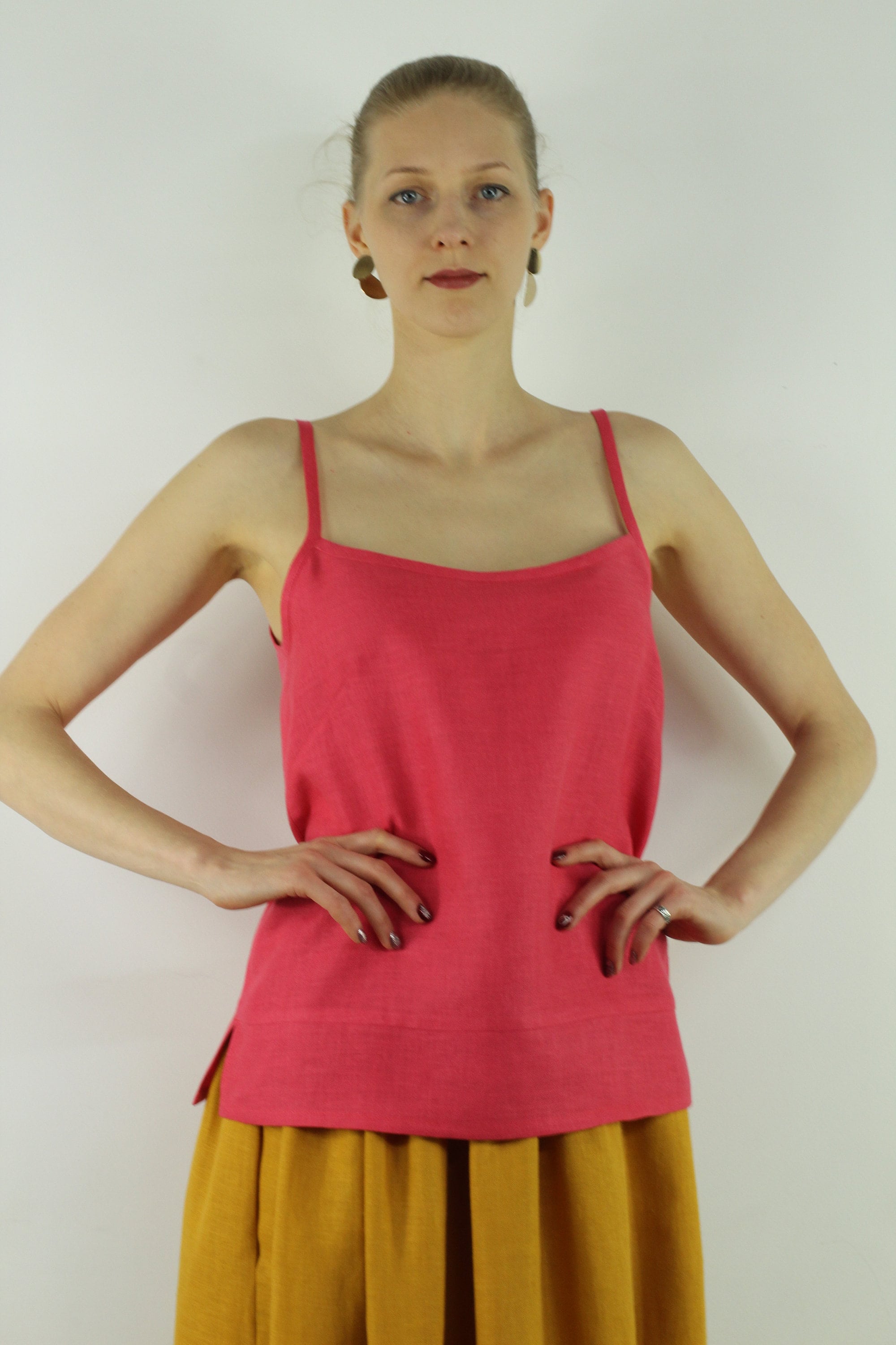 Linen Blouse/ Linen Top/ Natural Color Summer Top/ Linen Women - Etsy