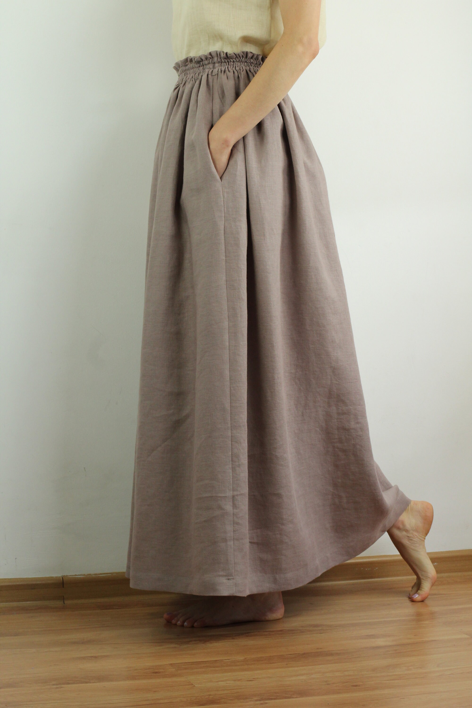 Linen Long Skirt/ Summer Skirt/ Casual Skirt - Etsy