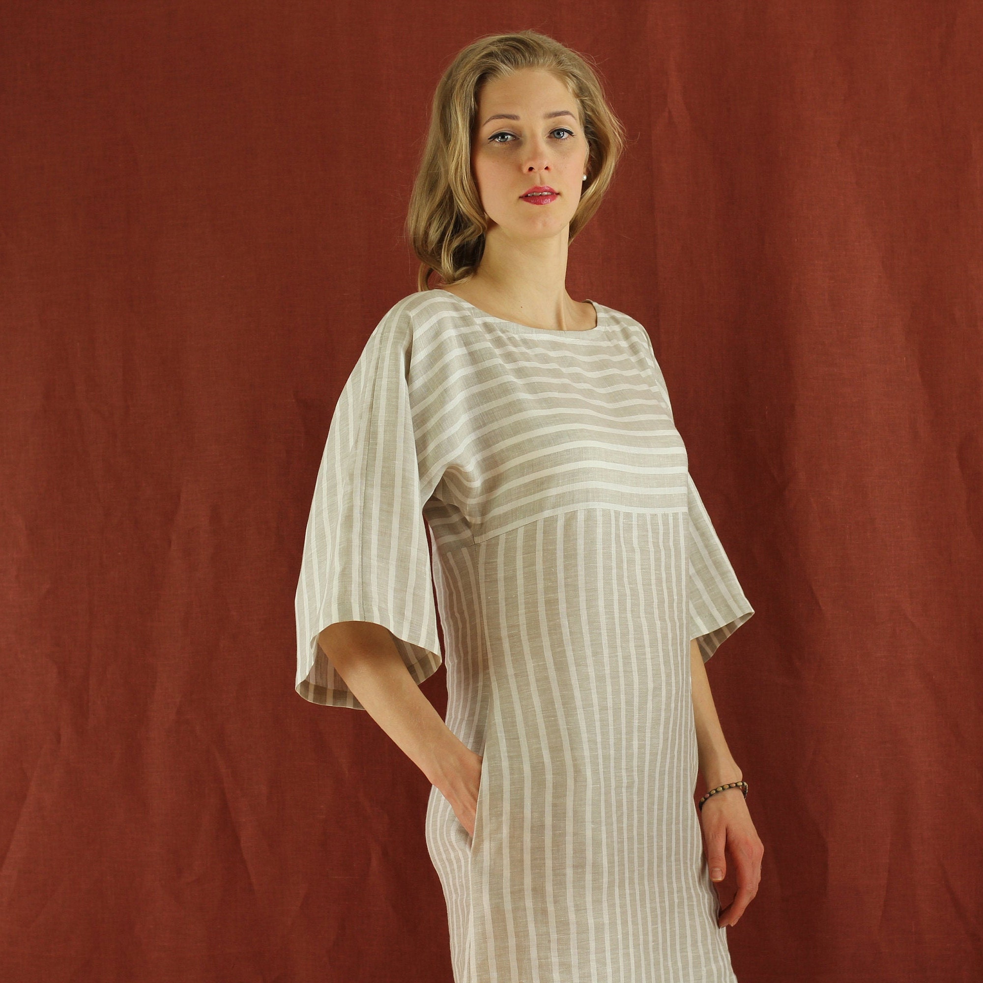 Linen Dress for Women Elegant Linen Women Dress Pure Linen - Etsy