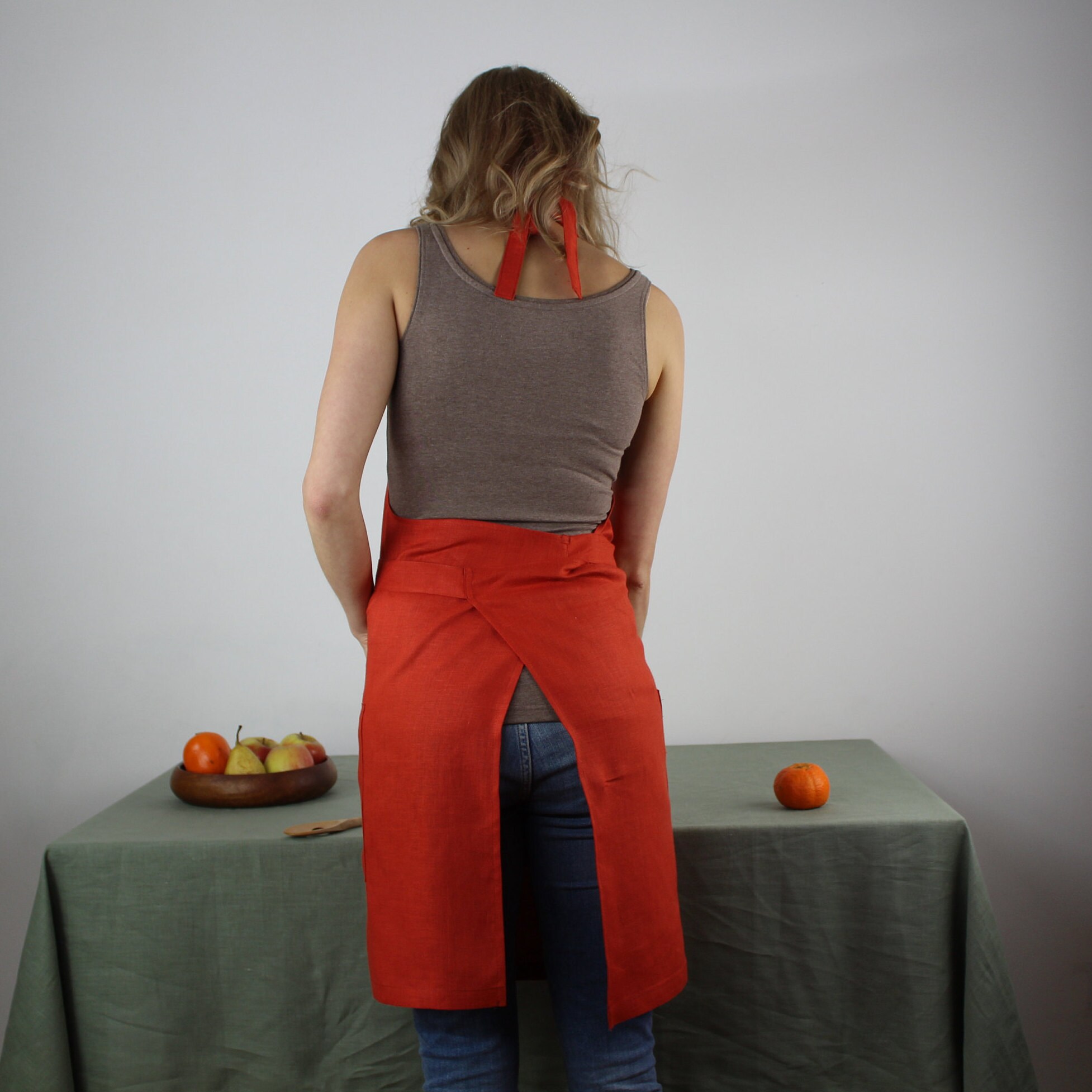 Linen Apron/ Kitchen Apron/ - Etsy