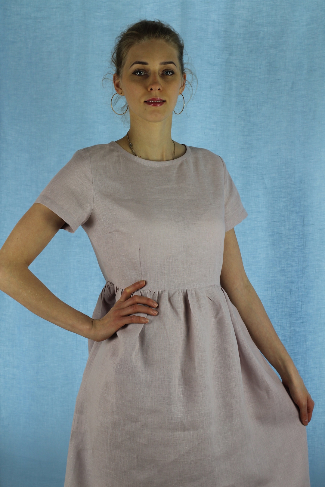 Vestidos de lino para las mujeres, vestido de lino, vestido de mujer de ...