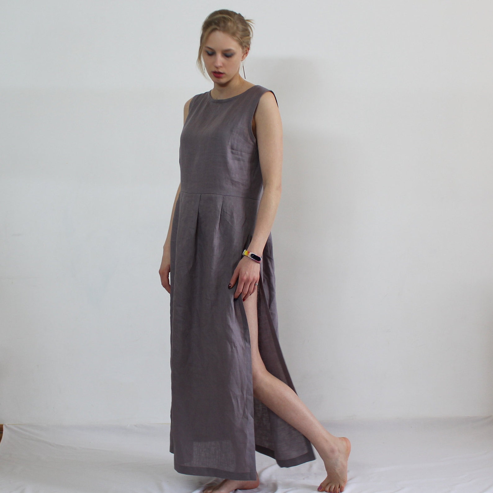 Linen dresses for women/ Linen maxi dress Linen casual dress | Etsy