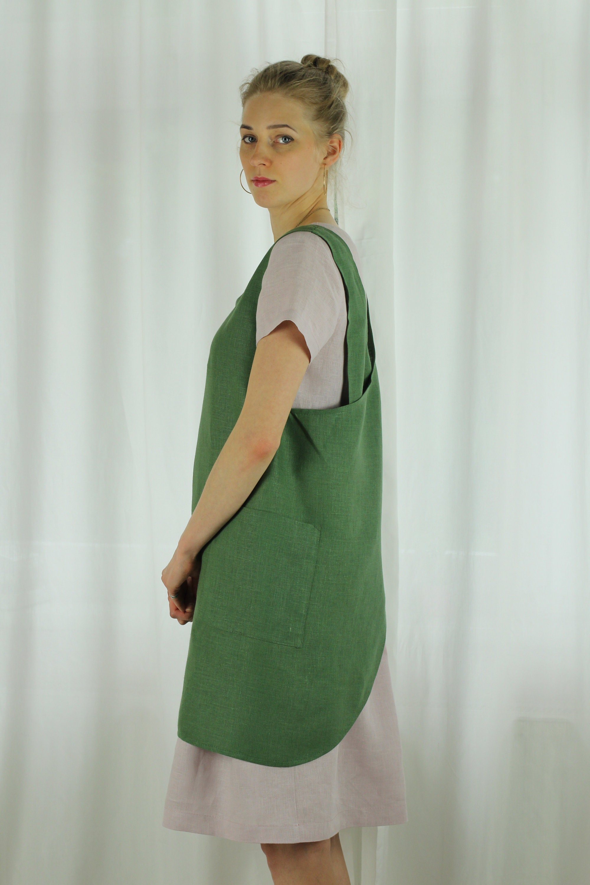 Japanese Apron/ Linen Apron/ Japanese Cross Back Apron/ Cross - Etsy