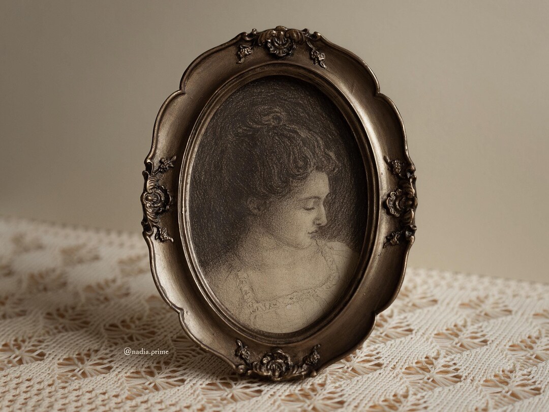 Vintage Style Original Portrait Drawing | Edwardian Portrait Drawing ...