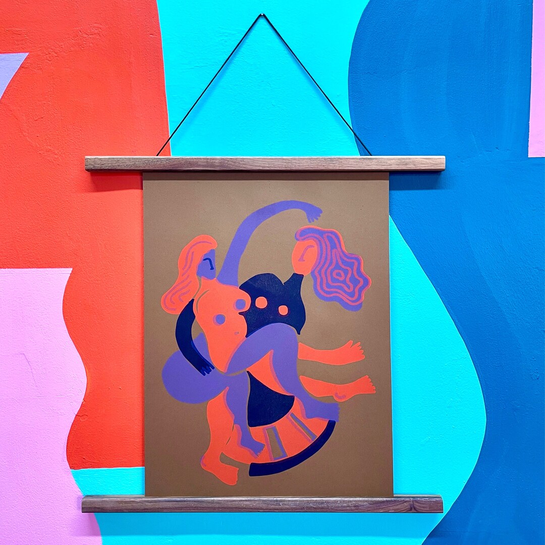 Riso Print Collection Molly Mural Abstract Screen Print - Etsy