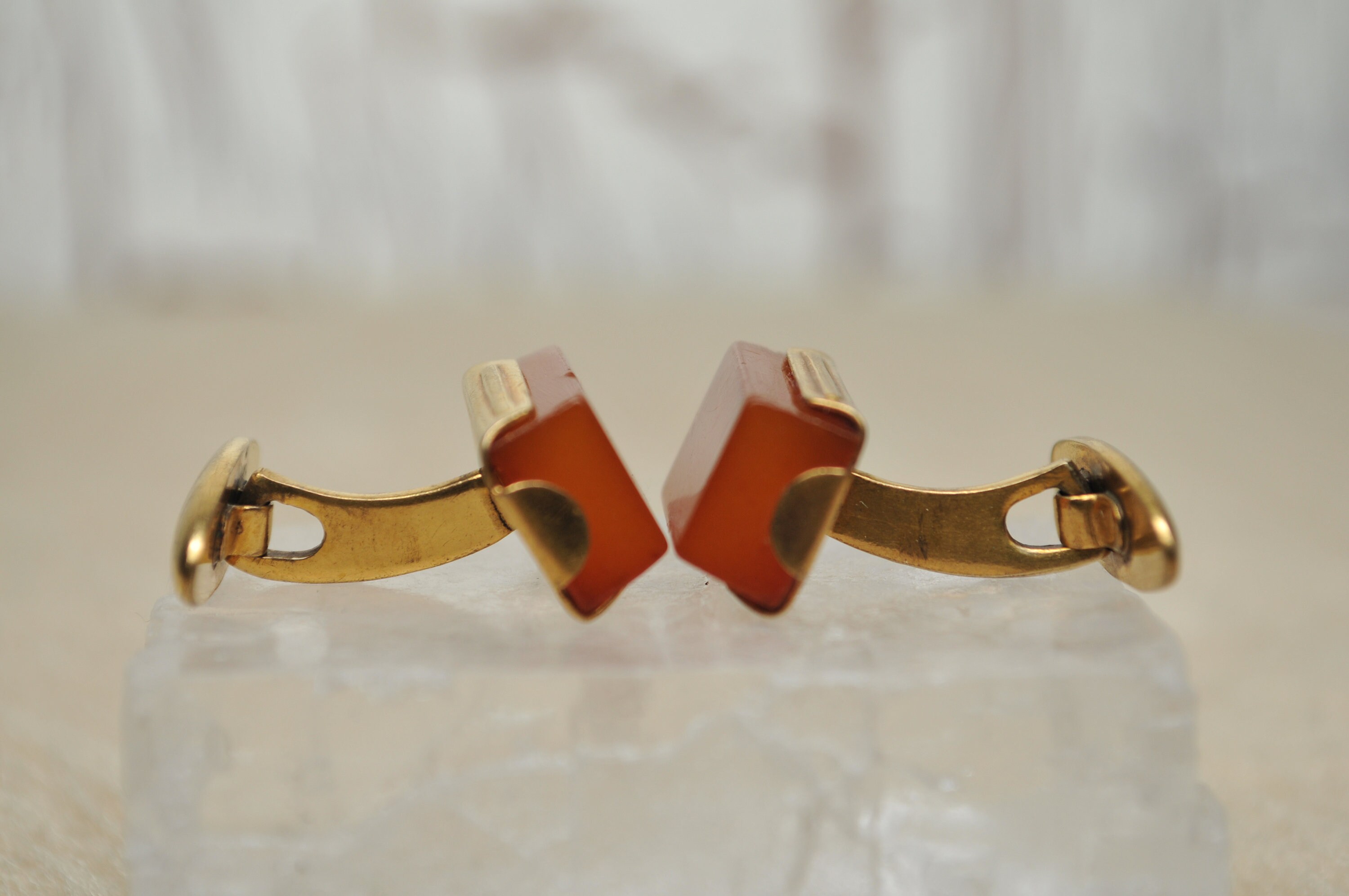 Amber Cufflinks And Tie Clips Set USSR Jewelry Baltic Amber | Etsy