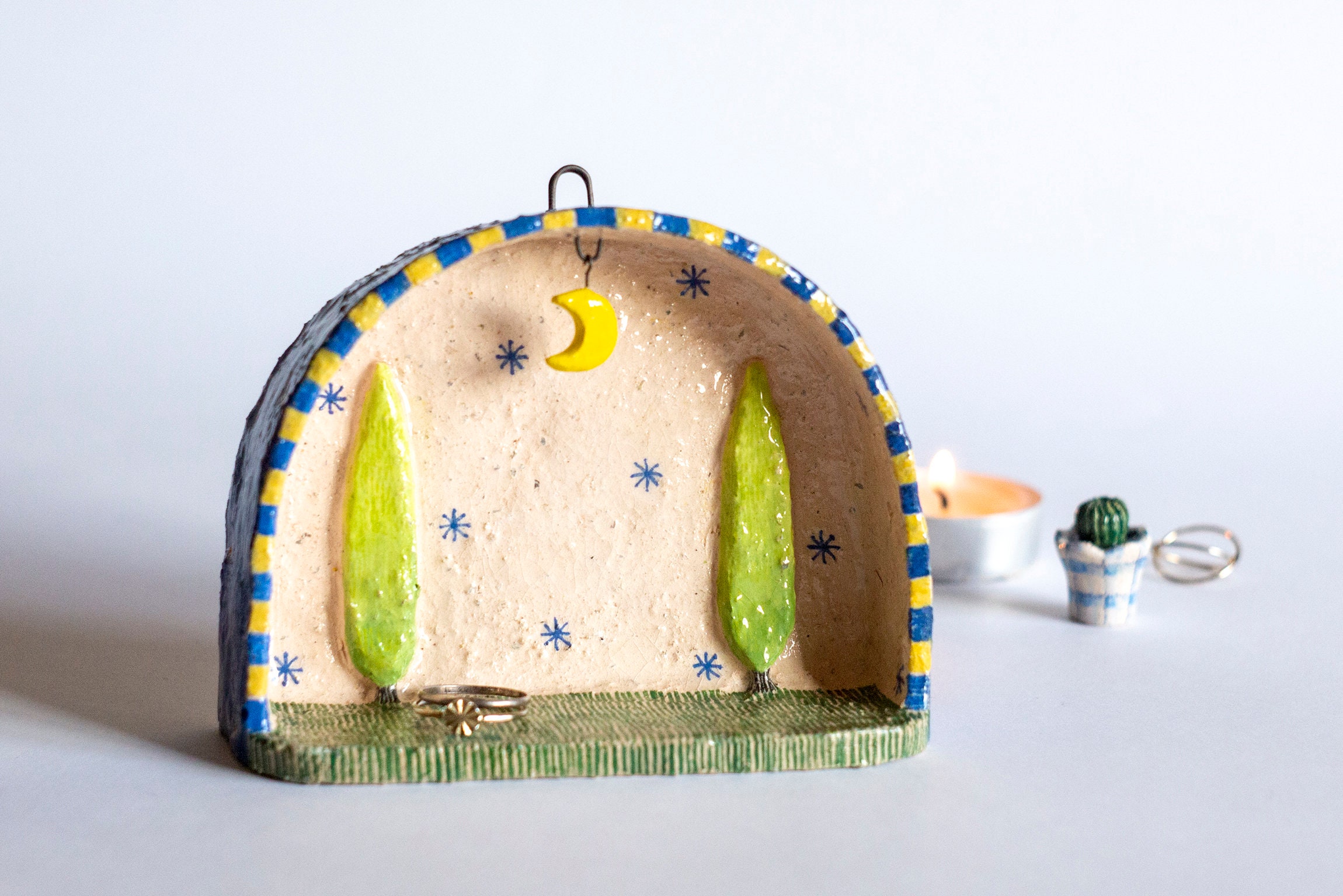 Ceramic Wall Art Wall Hanging Wall Shrine Wall Altar Shelf - Etsy