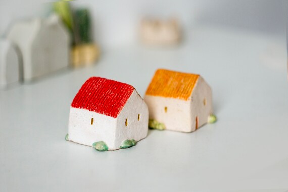 Small ceramic house Tiny house Miniature house Cute | Etsy