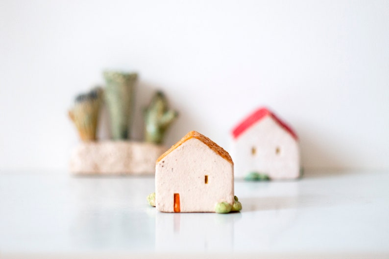 Small ceramic house Tiny house Miniature house Cute | Etsy