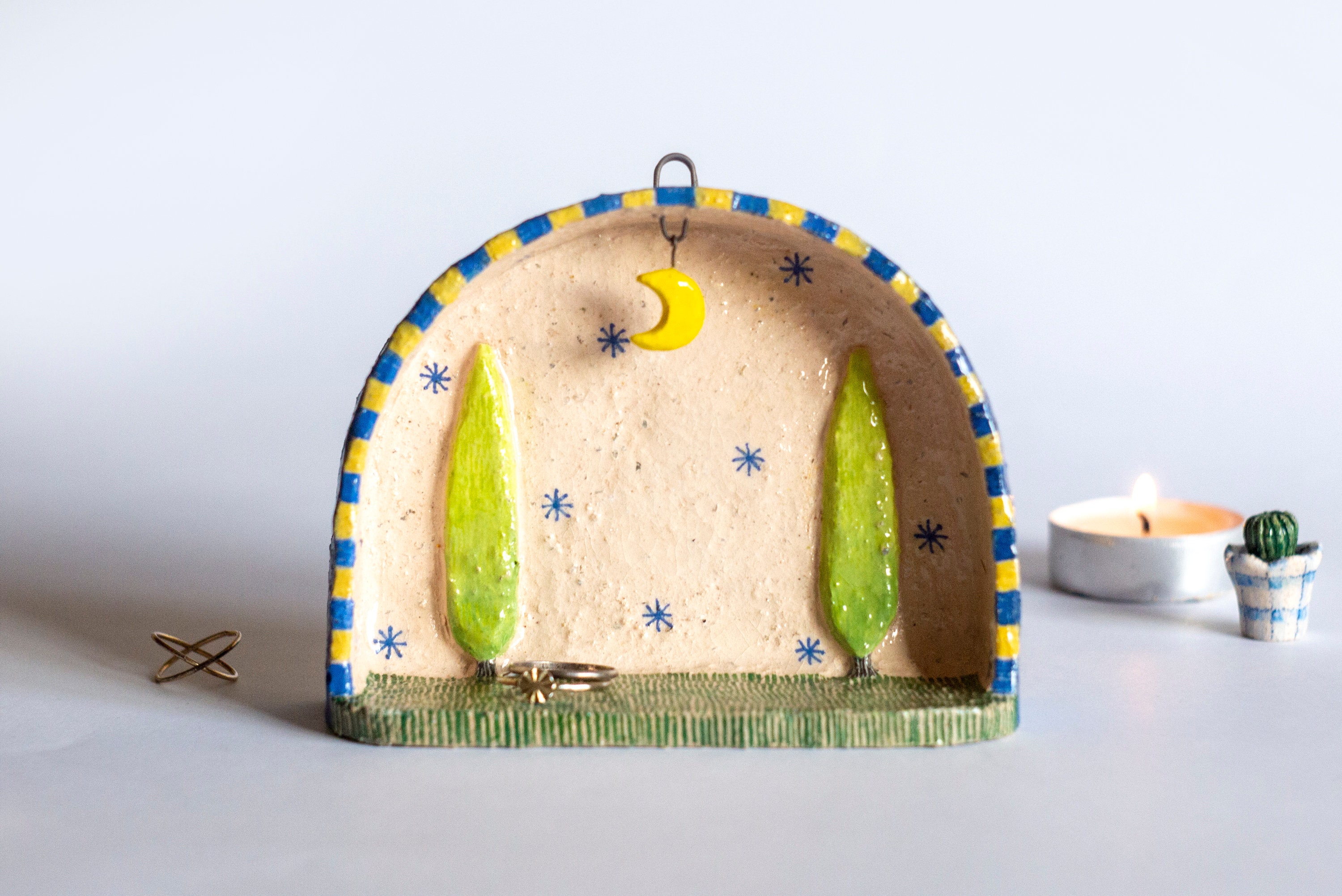 Ceramic Wall Art Wall Hanging Wall Shrine Wall Altar Shelf - Etsy