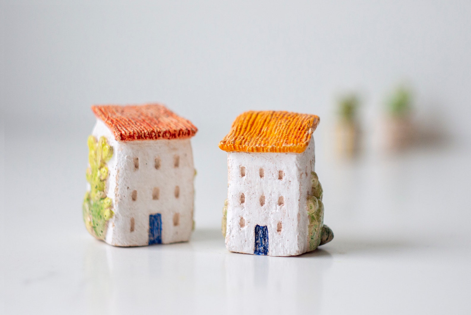 Ceramic House Tiny House Miniature House Cute Sculpture - Etsy