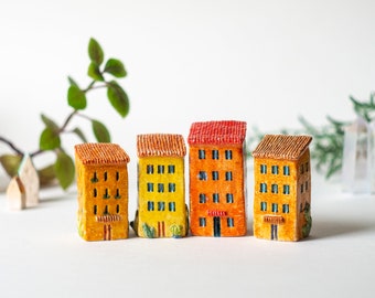 Small Ceramic House, Cute Sculpture, Pottery Figurines, Pottery ...