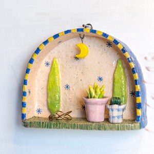 Ceramic Wall Art Wall Hanging Wall Shrine Wall Altar Shelf - Etsy